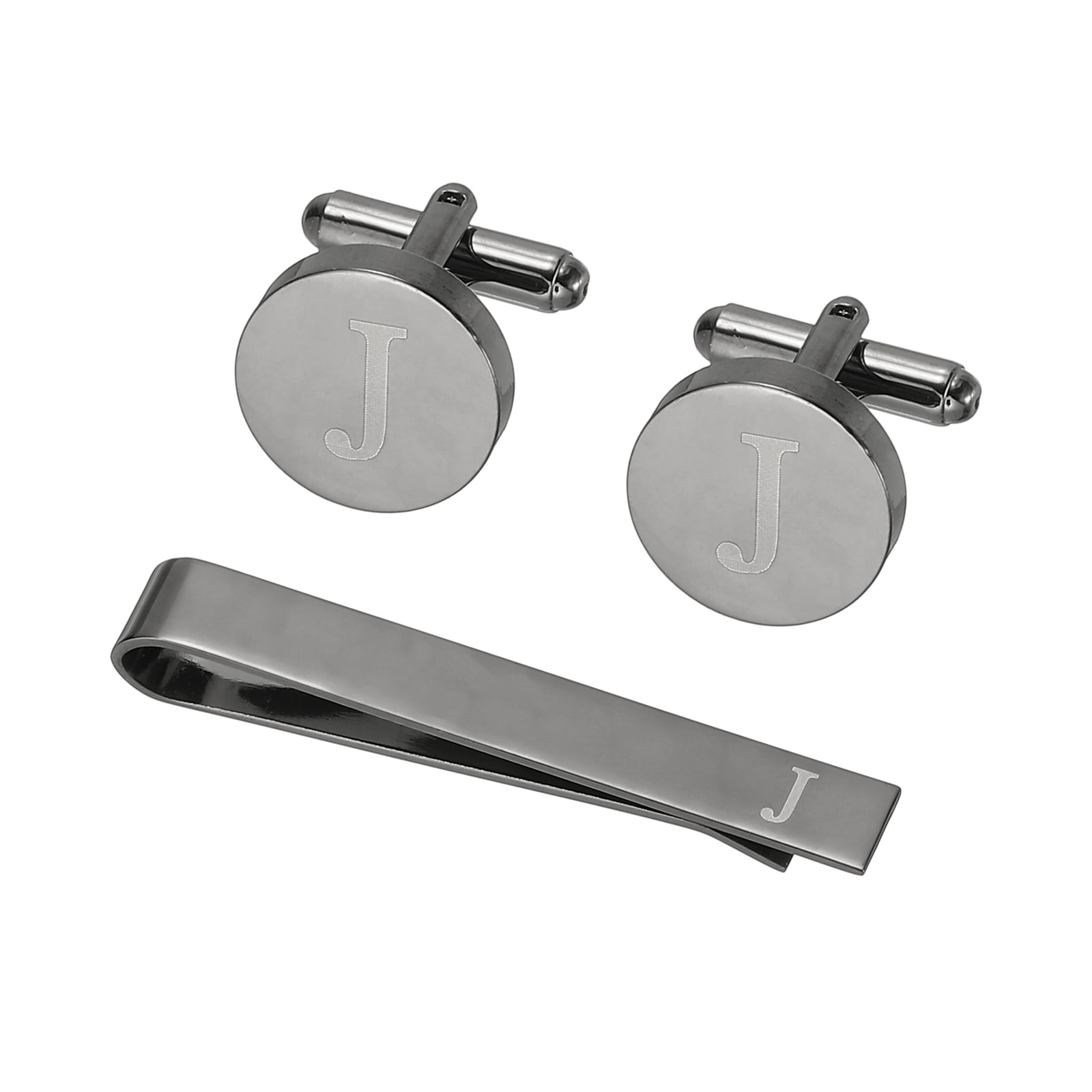Uxcell Cuff Links, Initial Tie Clip and Cufflink Set for Men Classic ...