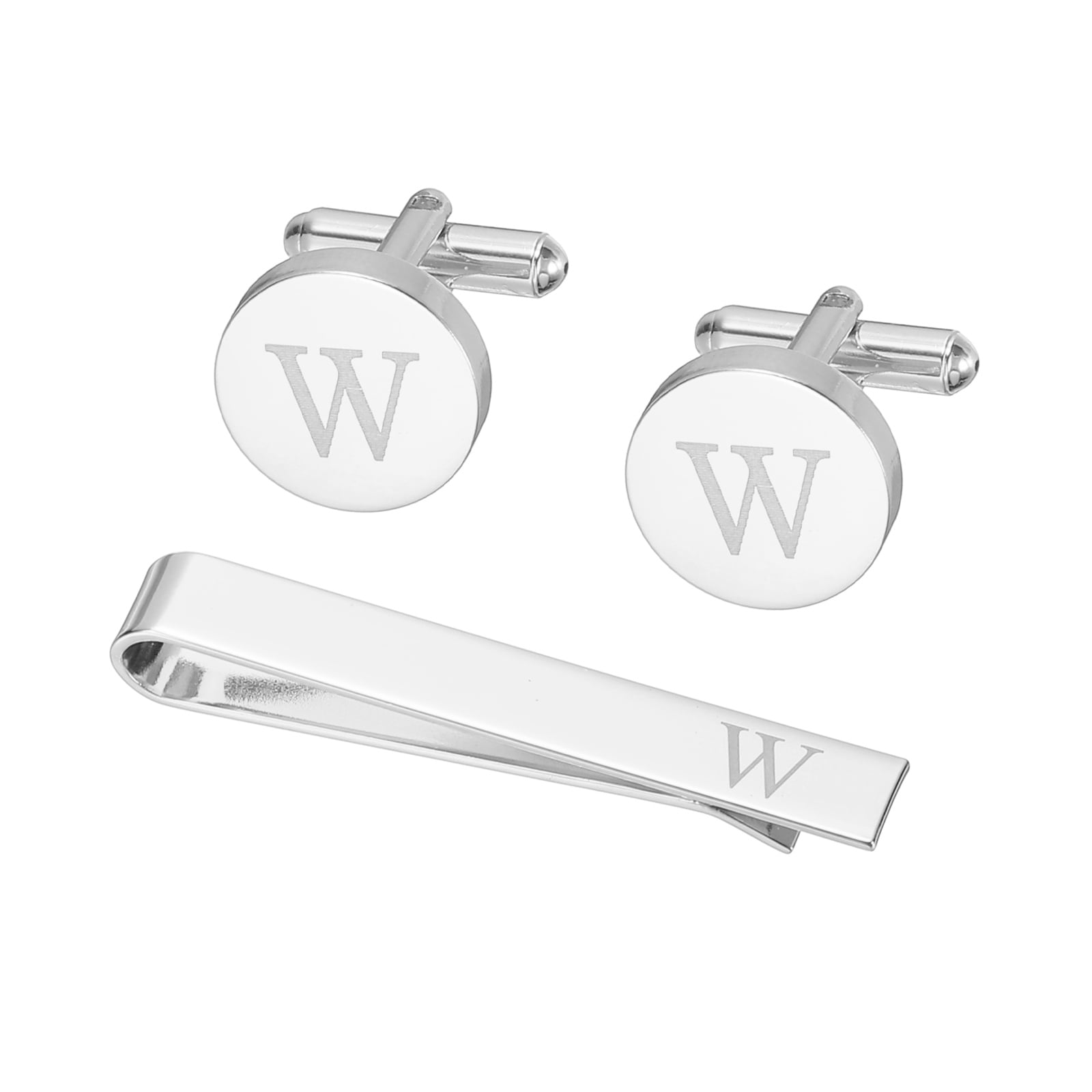 Uxcell Cuff Links, Initial Tie Clip and Cufflink Set for Men Classic ...