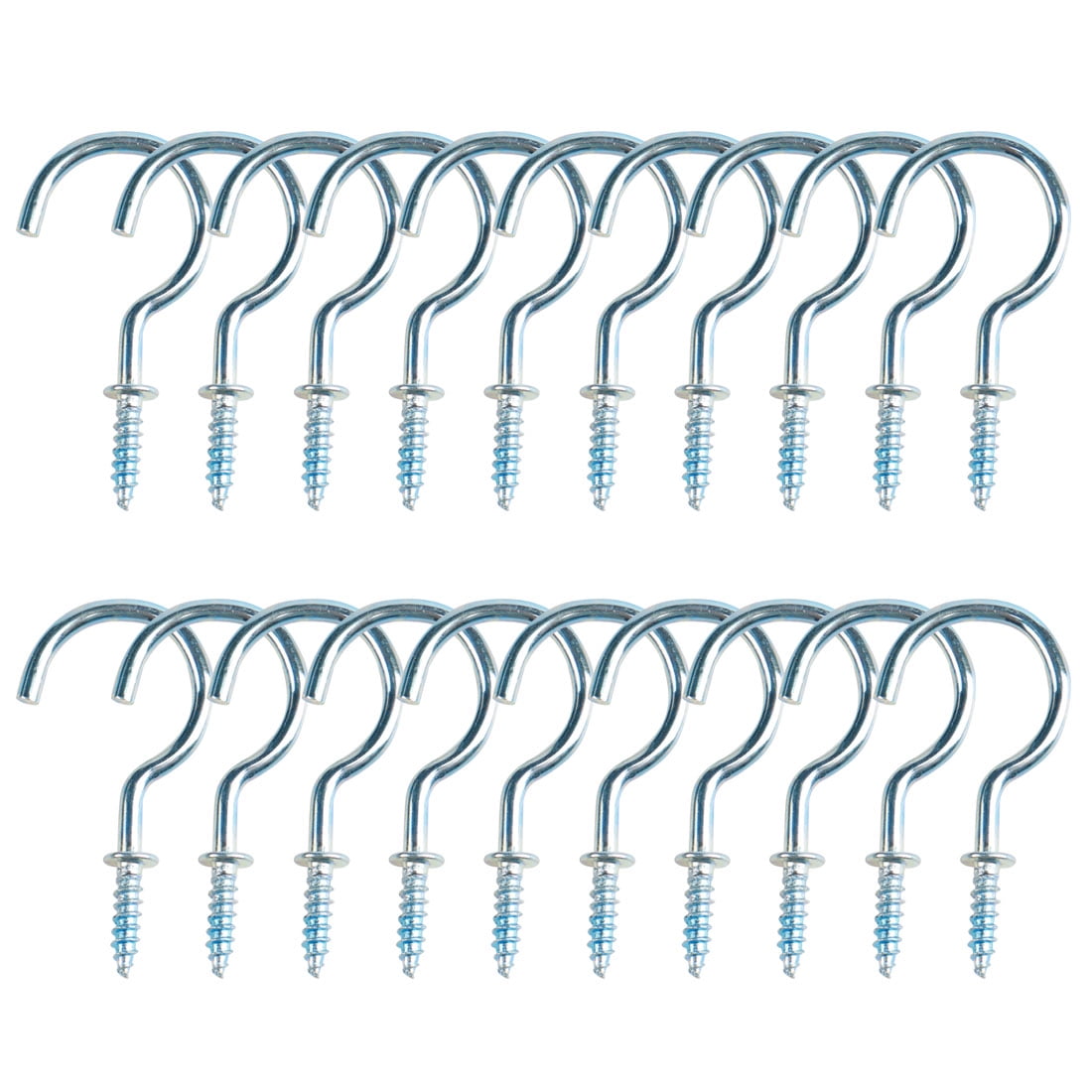Uxcell Cup Ceiling Hooks 1-1/4 inch Zinc Plating Metal Screw 20Pcs ...