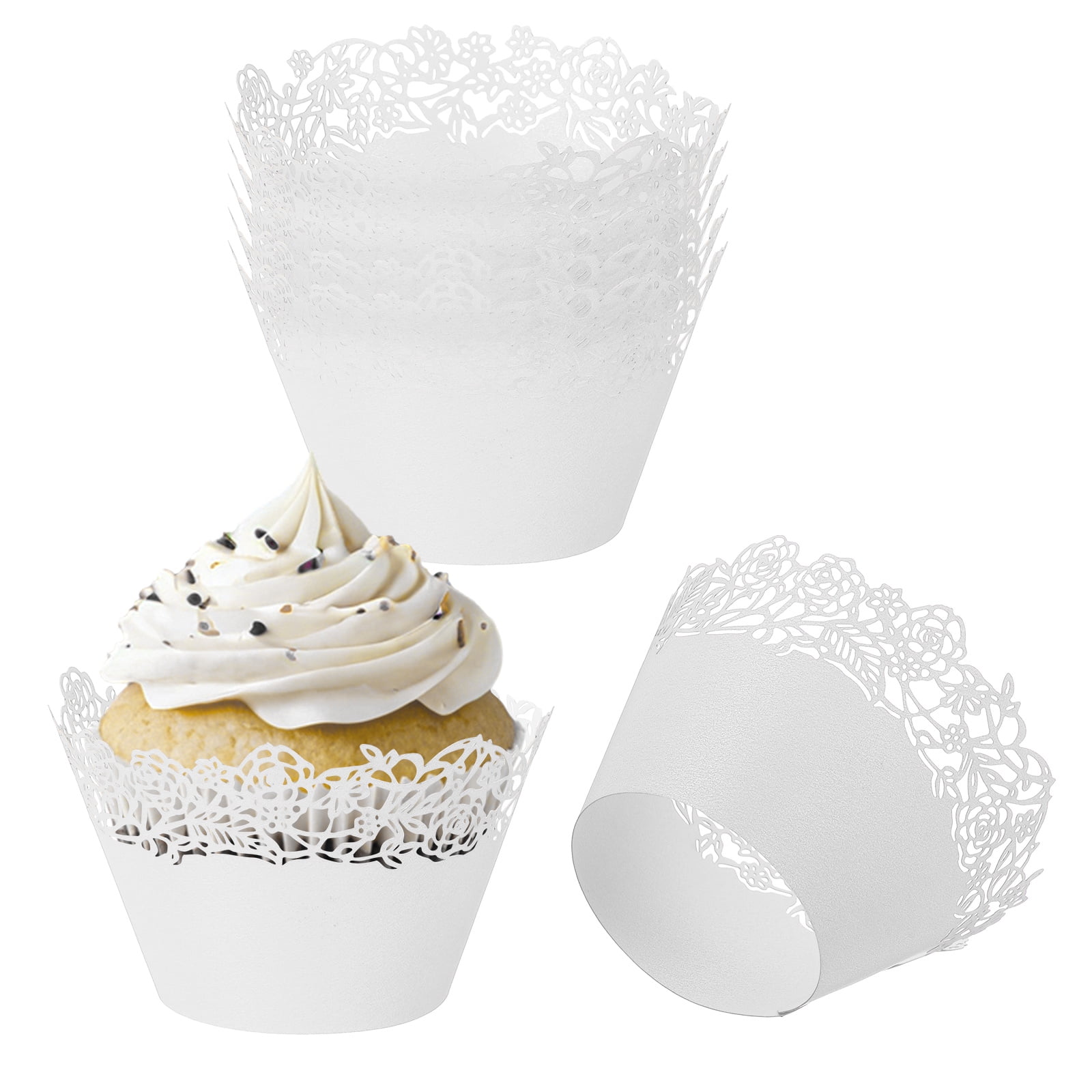Uxcell Cupcake Wrappers Paper, 50 Pack Baking Cups Standard Rose ...