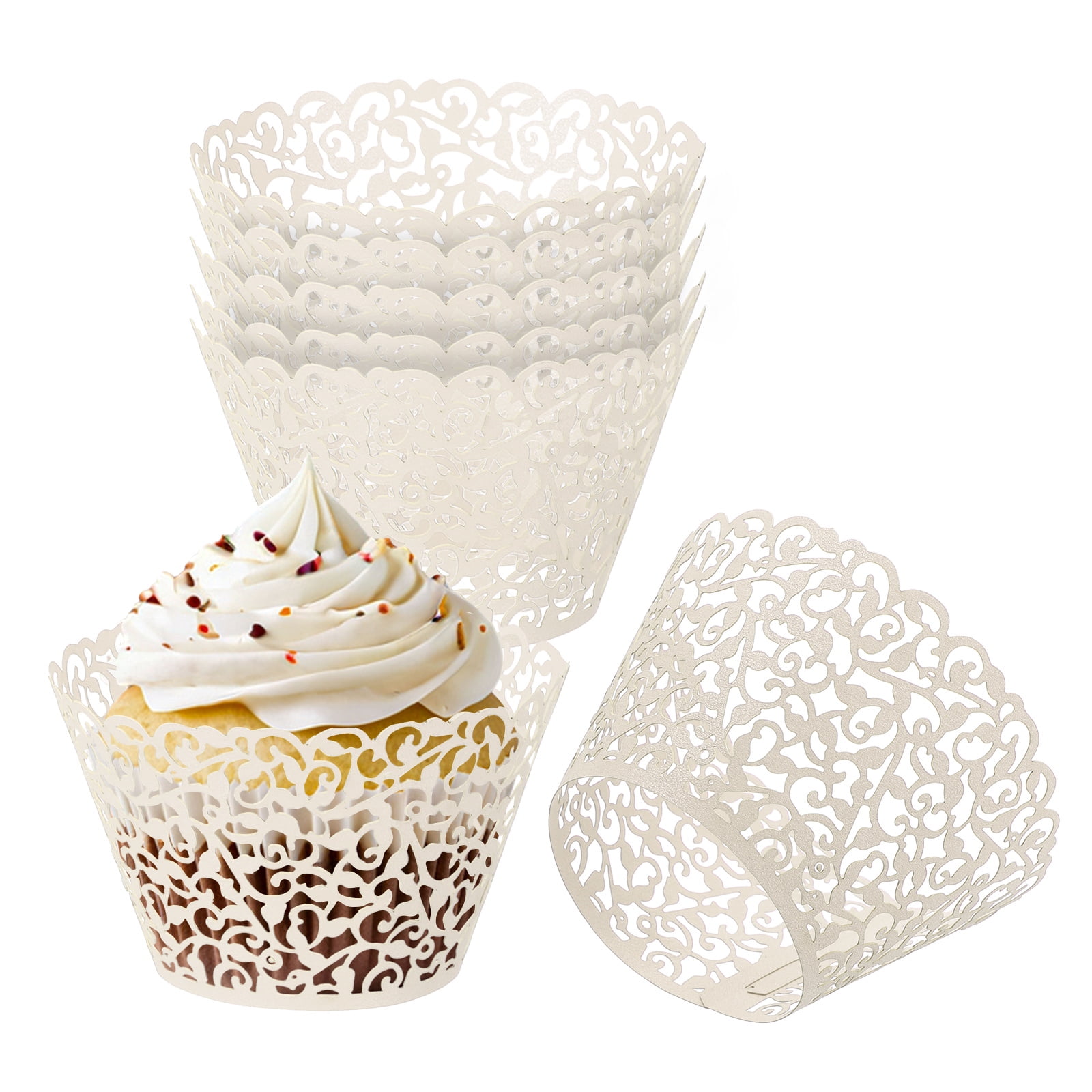 Uxcell Cupcake Wrappers Paper, 50 Pack Baking Cups Standard Vine ...