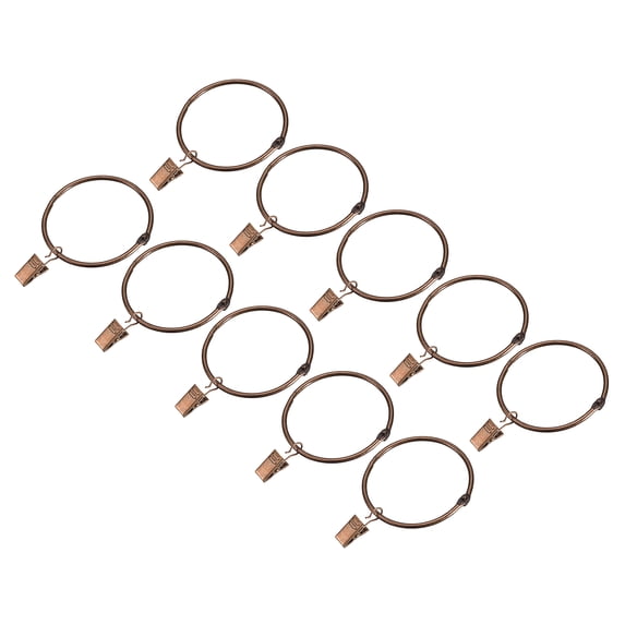 Uxcell Curtain Rings with Clips, 20pcs Drapery Curtain Clip Rings, 2 ...