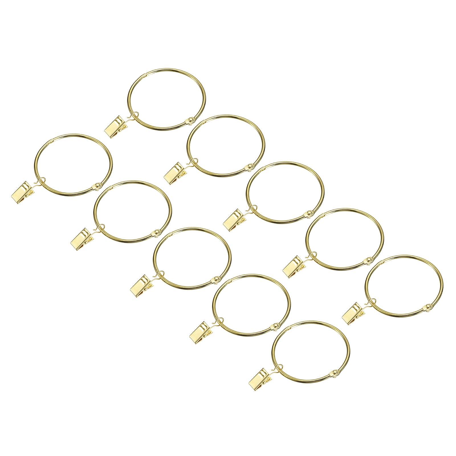Uxcell Curtain Rings with Clips, 40pcs Drapery Curtain Clip Rings, 2 ...
