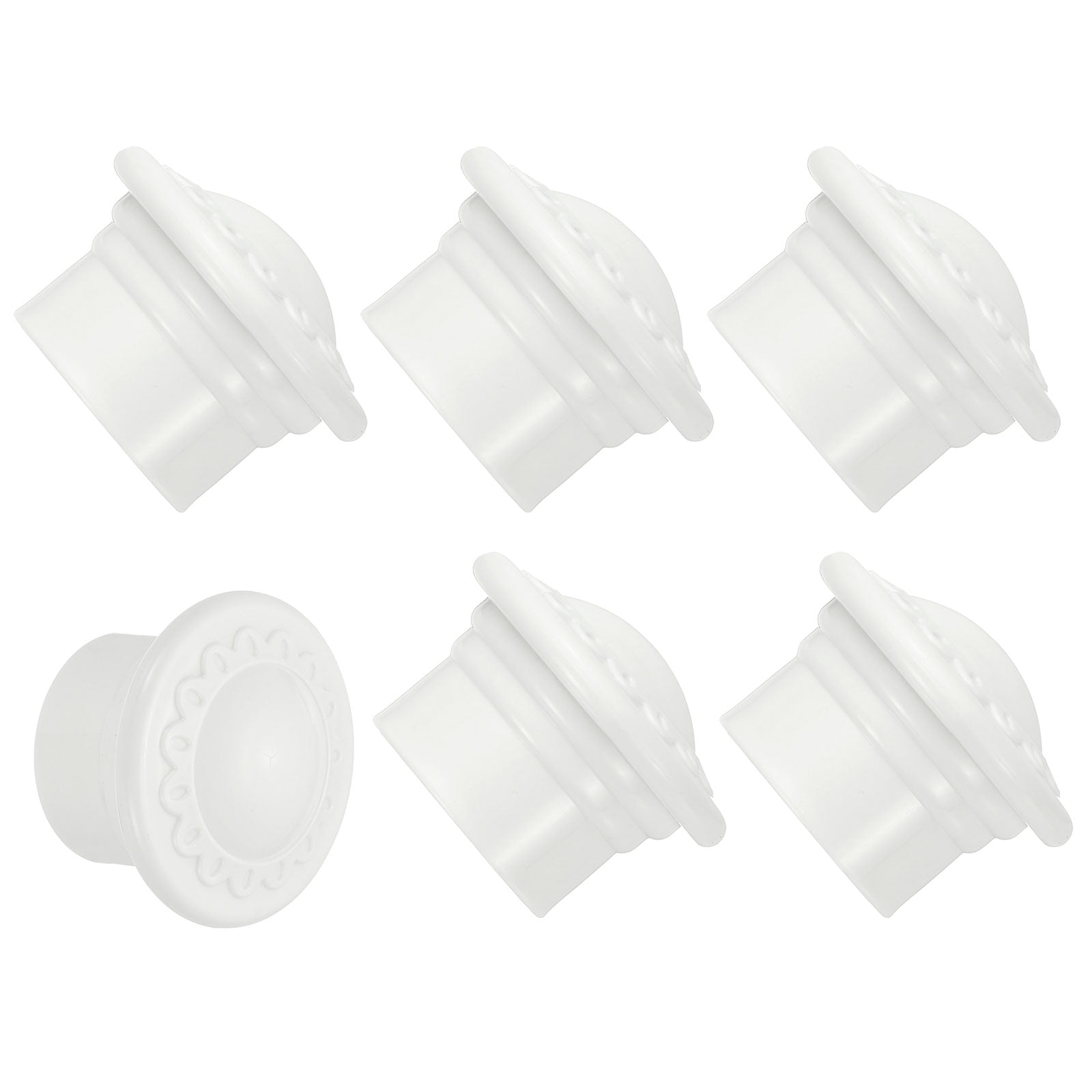 Uxcell Curtain Rod Ends, 6Pcs Plastic Drapery Rail Pole Head Cap for ...