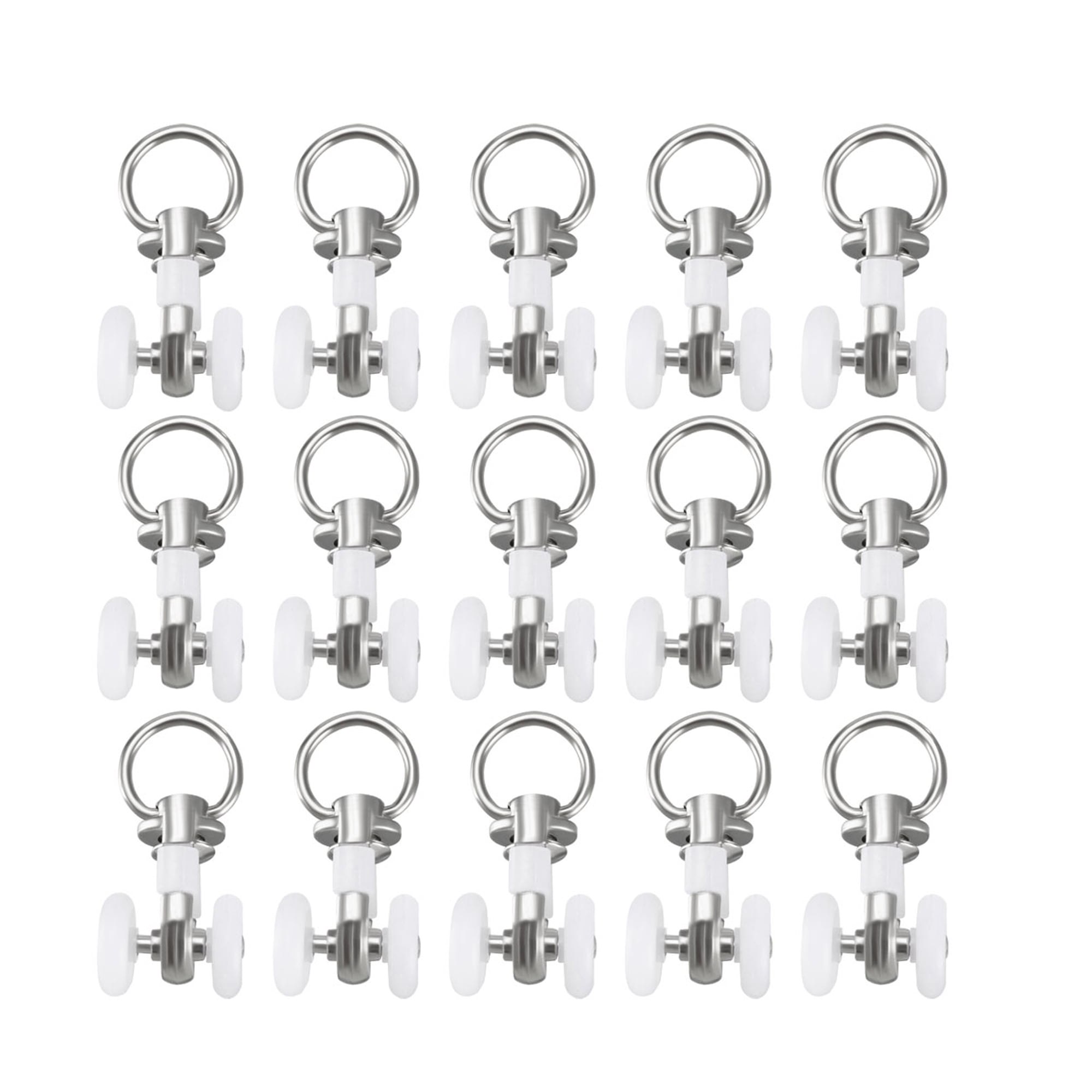 Uxcell Curtain Track Plastic Twin Wheeled Carriers Drapery Rail Sliding ...