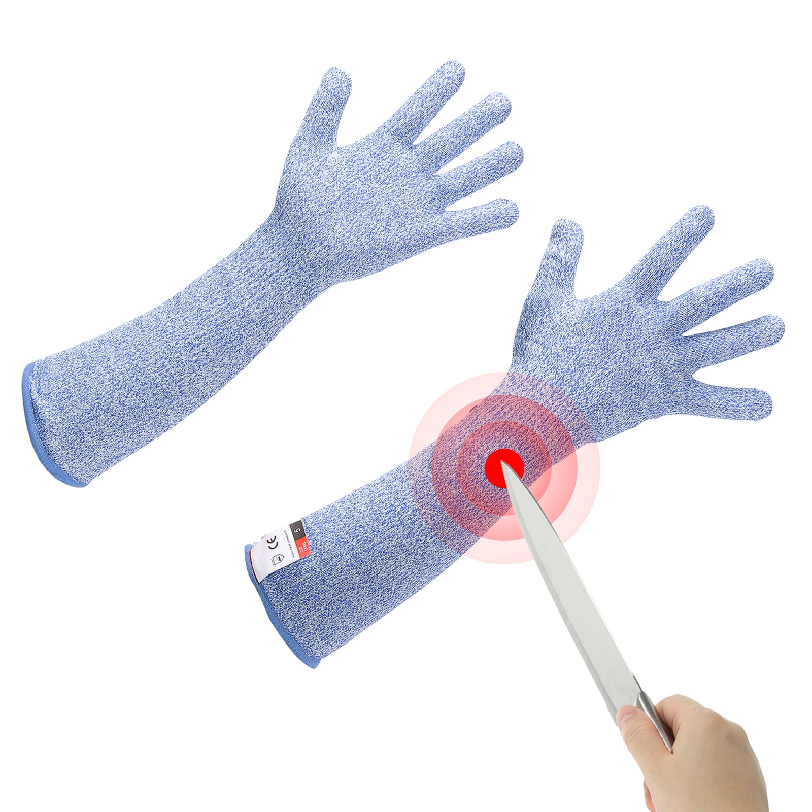 Uxcell Cut Resistant Sleeves with Glove, Arm Protection Sleeve HPPE ...