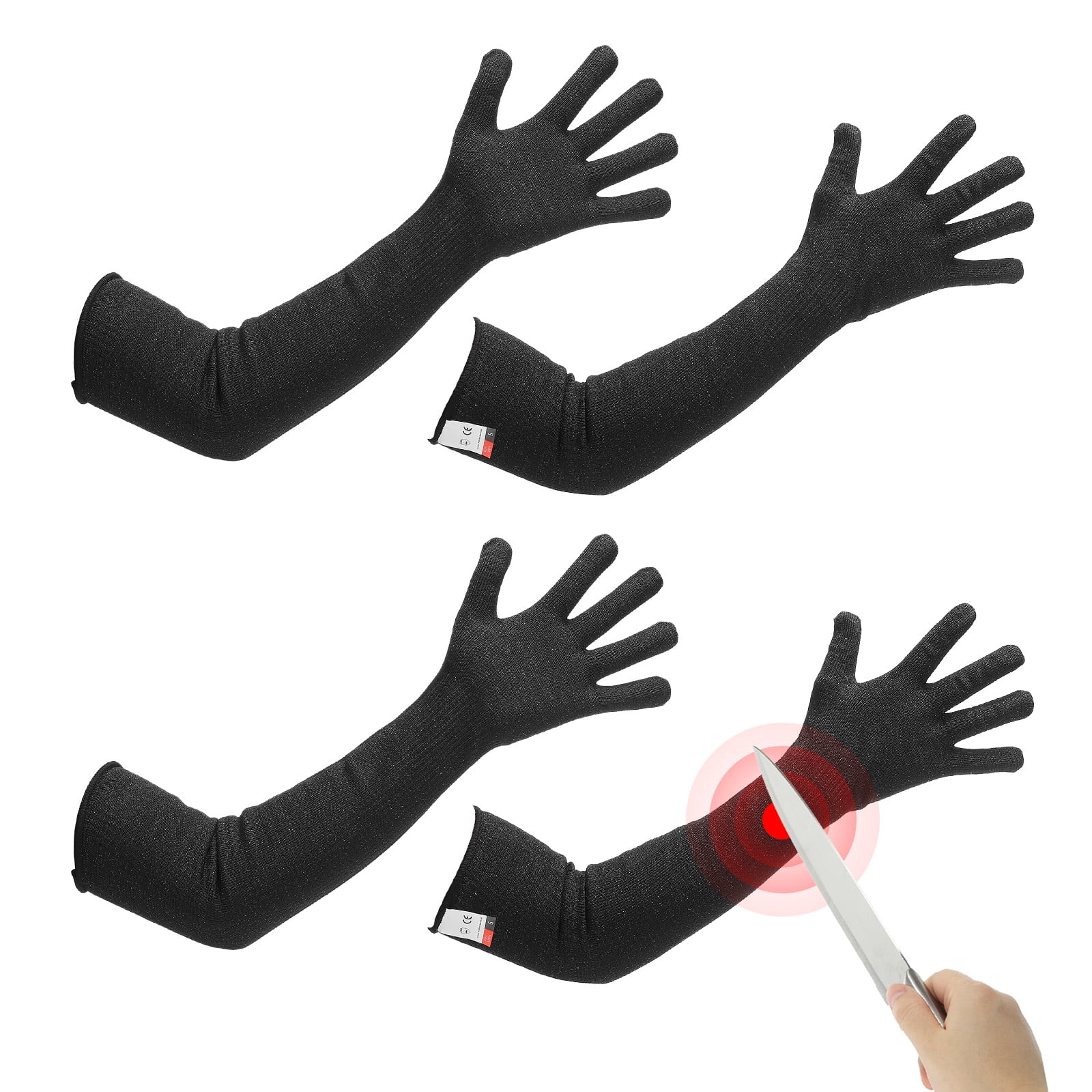 Uxcell Cut Resistant Sleeves with Gloves, Arm Protection Sleeve HPPE ...