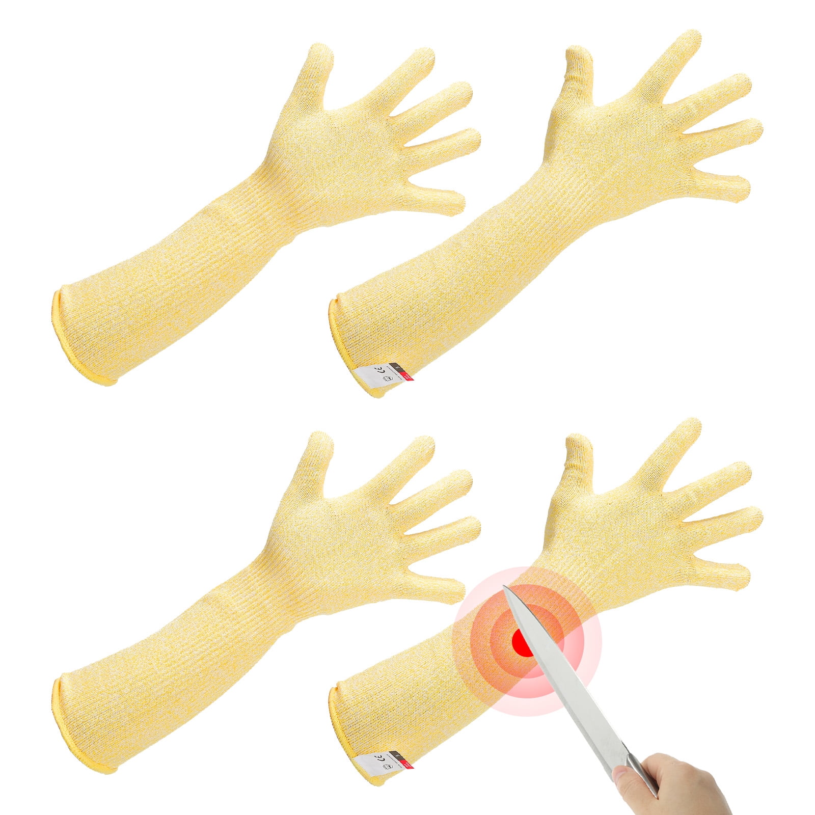 Uxcell Cut Resistant Sleeves with Gloves, Arm Protection Sleeve HPPE ...