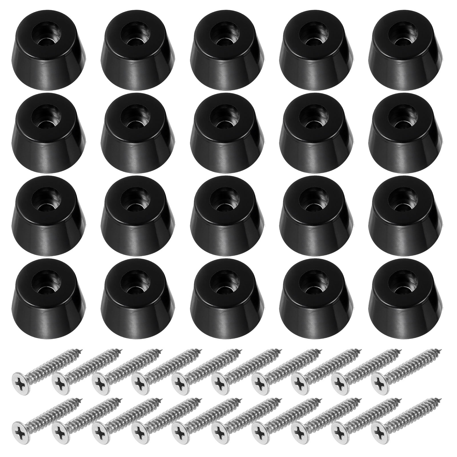 Uxcell Cutting Board Feet Non Slip Rubber Feet Bumpers with Screws 20 ...