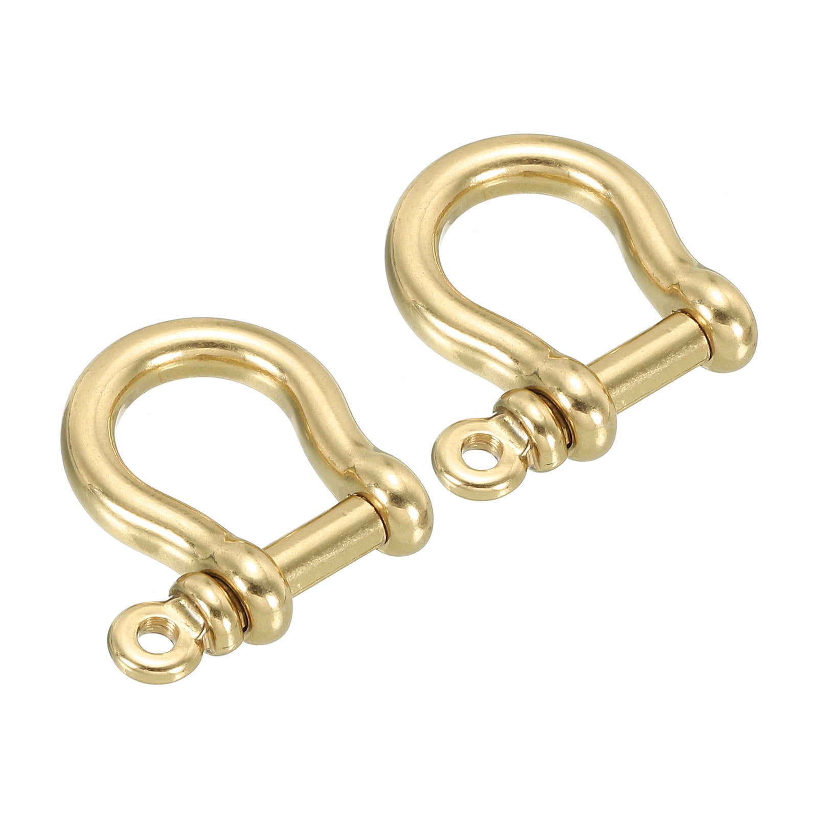 Uxcell D-Ring Shackle, 2 Pack 8mm Inner Width Brass Pin Shackle U Type ...
