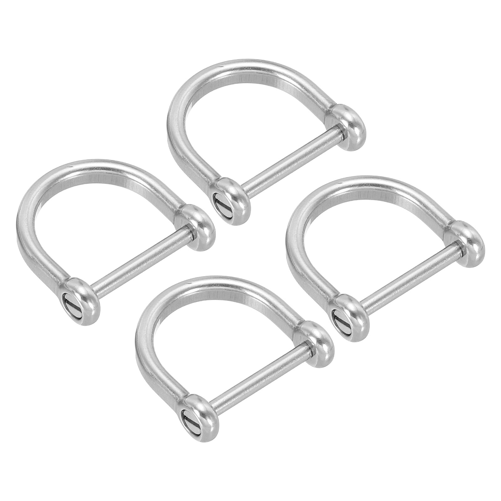 Uxcell D-Ring Shackle, 4 Pack 5/8 Inch Inside Width Steel U Shape Small ...