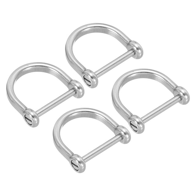 Uxcell D-Ring Shackle, 4 Pack 5/8 Inch Inside Width Steel U Shape Small ...