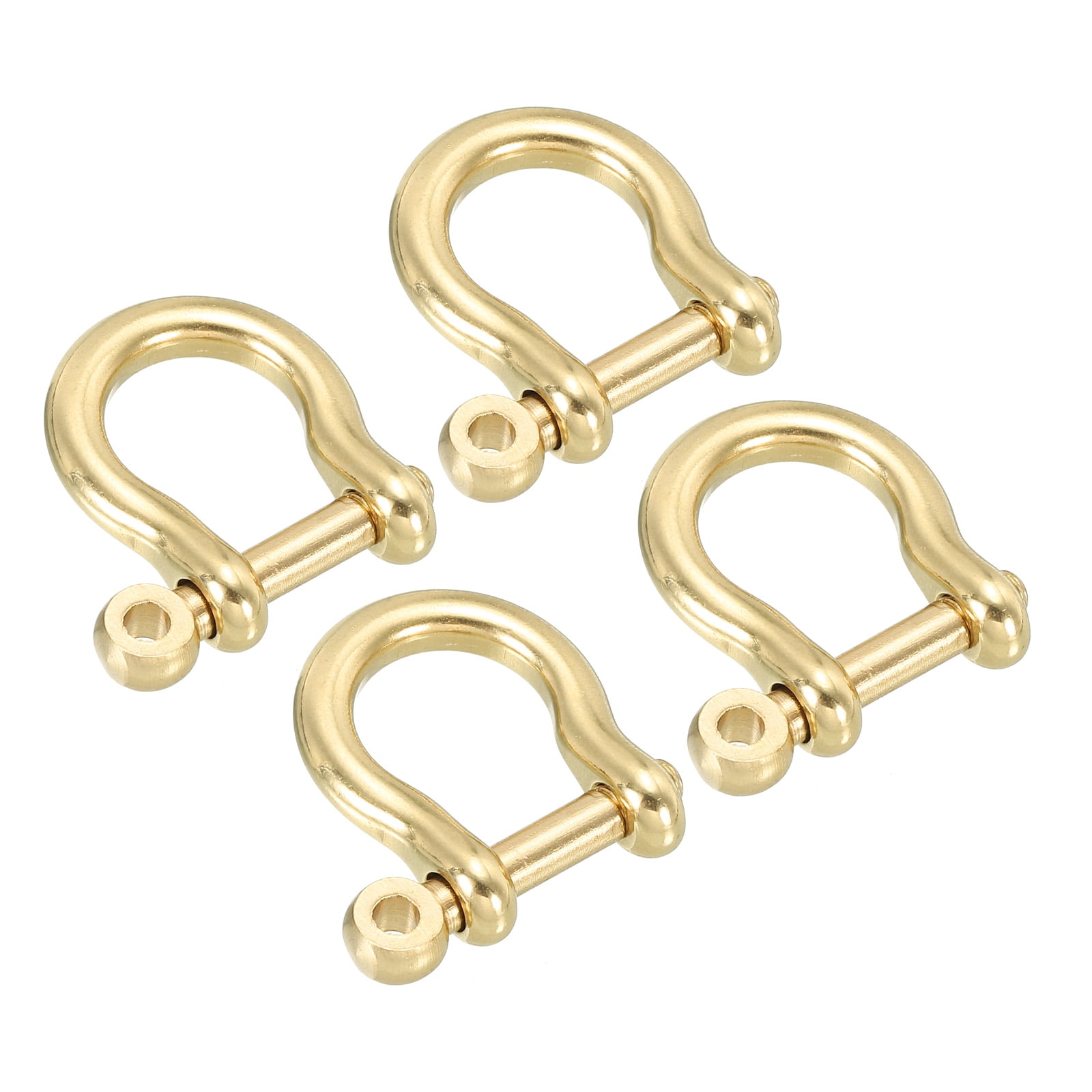 Uxcell D-Ring Shackle, Brass U Type Fob Key Hook Small Bow Shackles DIY ...