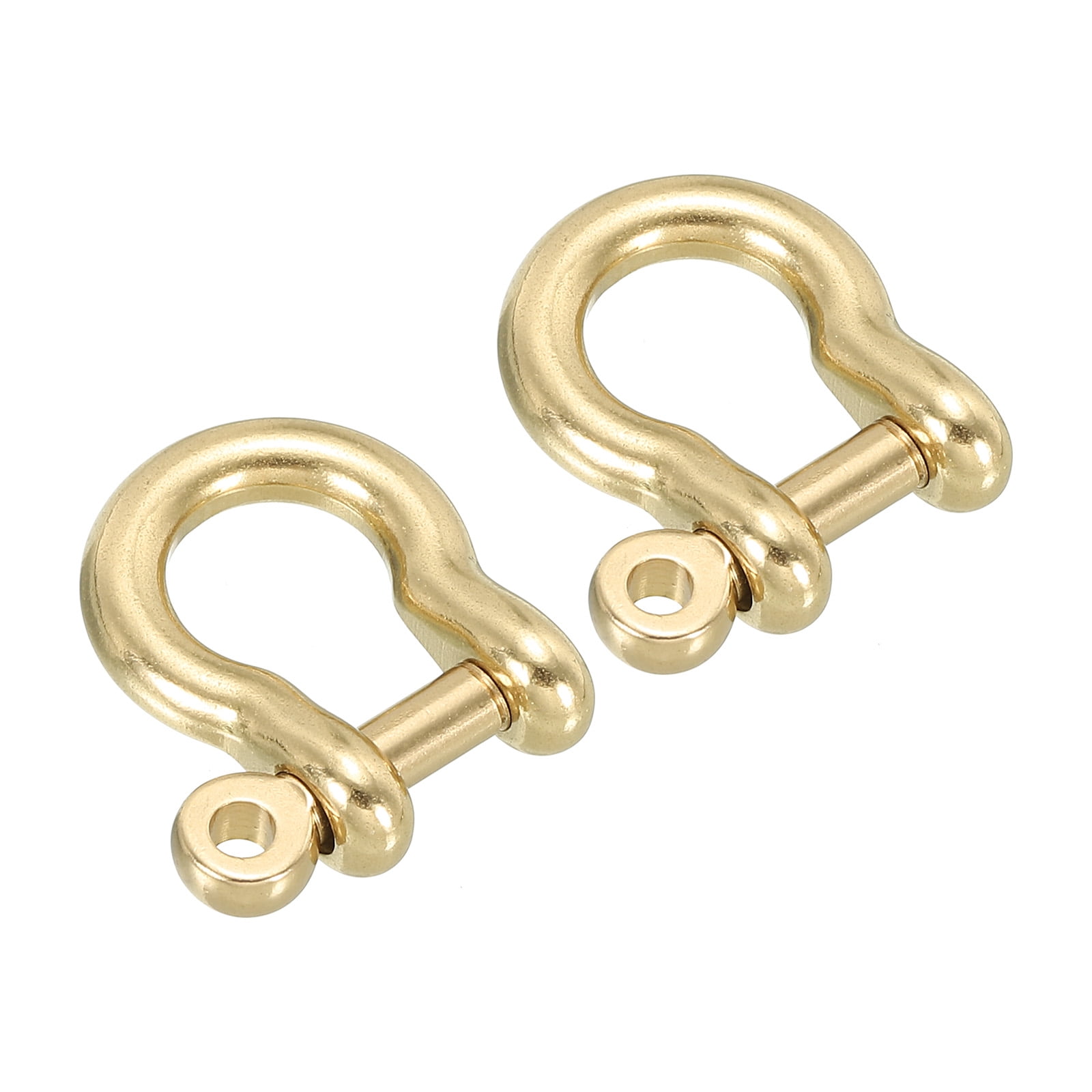 Uxcell D-Ring Shackle Brass U Type Fob Key Hook Small Bow Shackles for ...