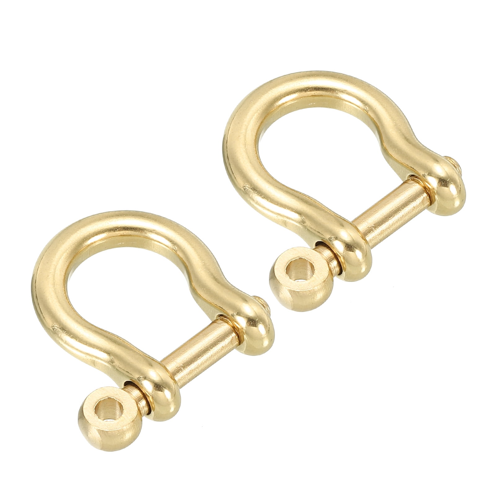 Uxcell D-Ring Shackle Brass U Type Fob Key Hook Small Bow Shackles for ...
