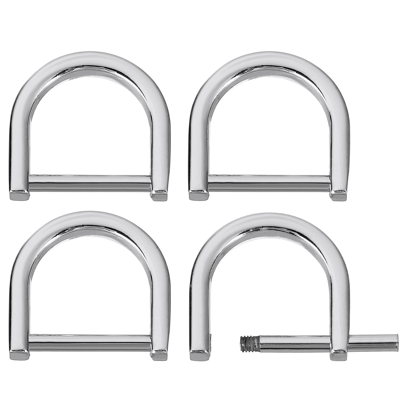 Uxcell D-Rings Screw in Shackle, 4Pack 18mm U Shape D Ring for Bag DIY ...