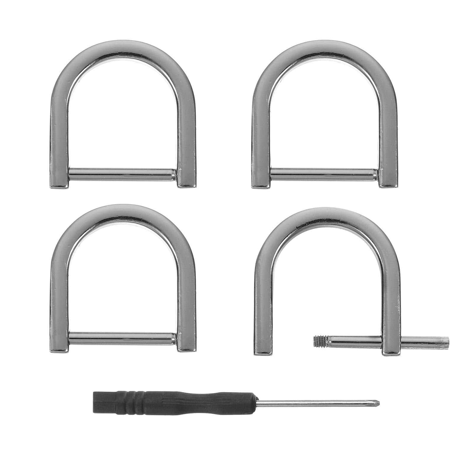 Uxcell D-Rings Screw in Shackle, 4Pack 20mm U Shape D Ring for Purse ...