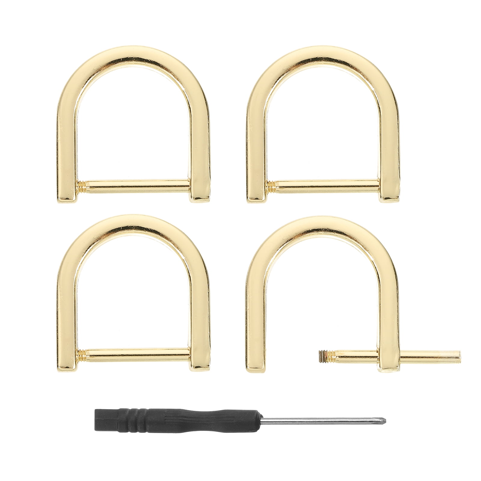 Uxcell D-Rings Screw in Shackle, 4Pack 20mm U Shape D Ring for Purse ...