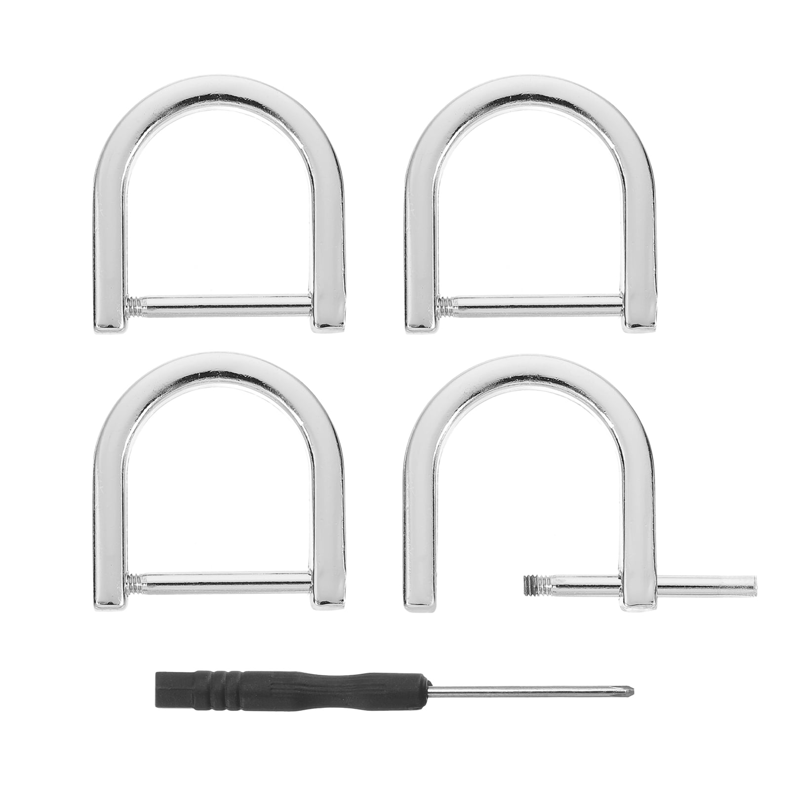 Uxcell D-Rings Screw in Shackle, 4Pack 20mm U Shape D Ring for Purse ...