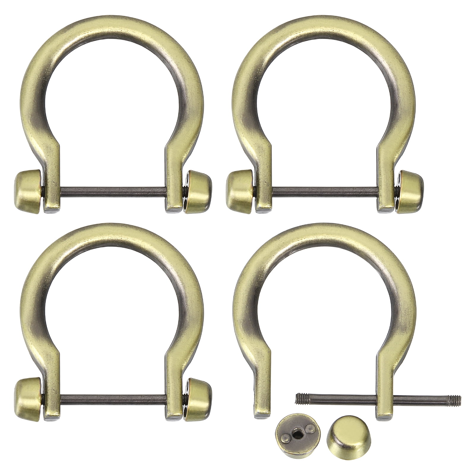 Uxcell D-Rings Screw in Shackle, 4Pack 22mm U Shape D Ring for Bag DIY ...