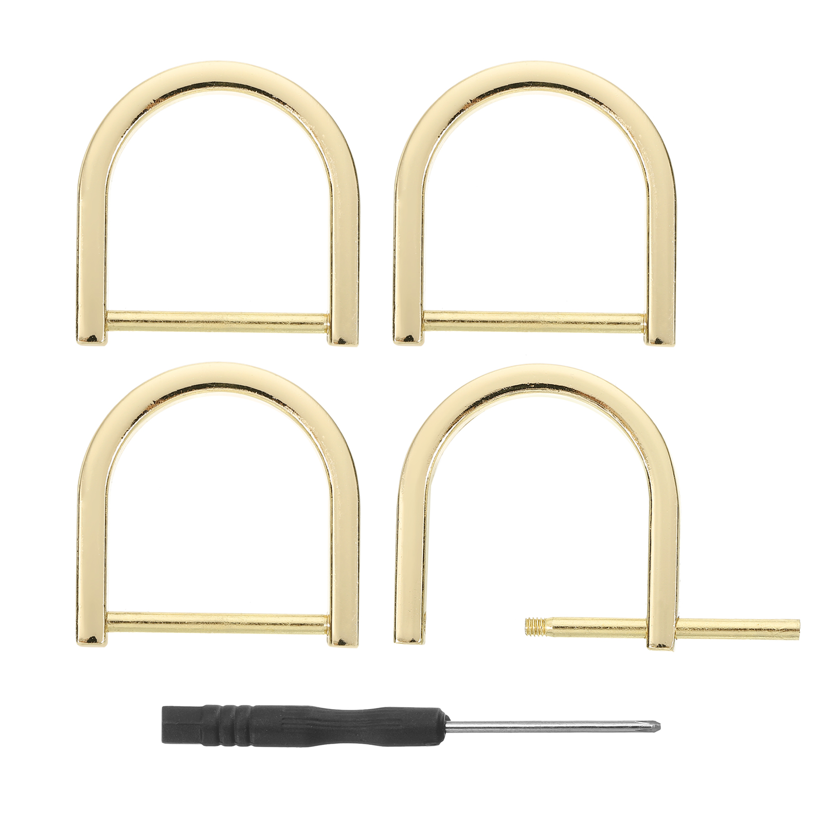 Uxcell D-Rings Screw in Shackle, 4Pack 25mm U Shape D Ring for Purse ...