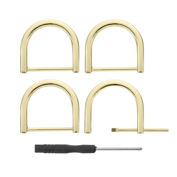 Uxcell D-Rings Screw in Shackle, 4Pack 32mm U Shape D Ring for Purse ...