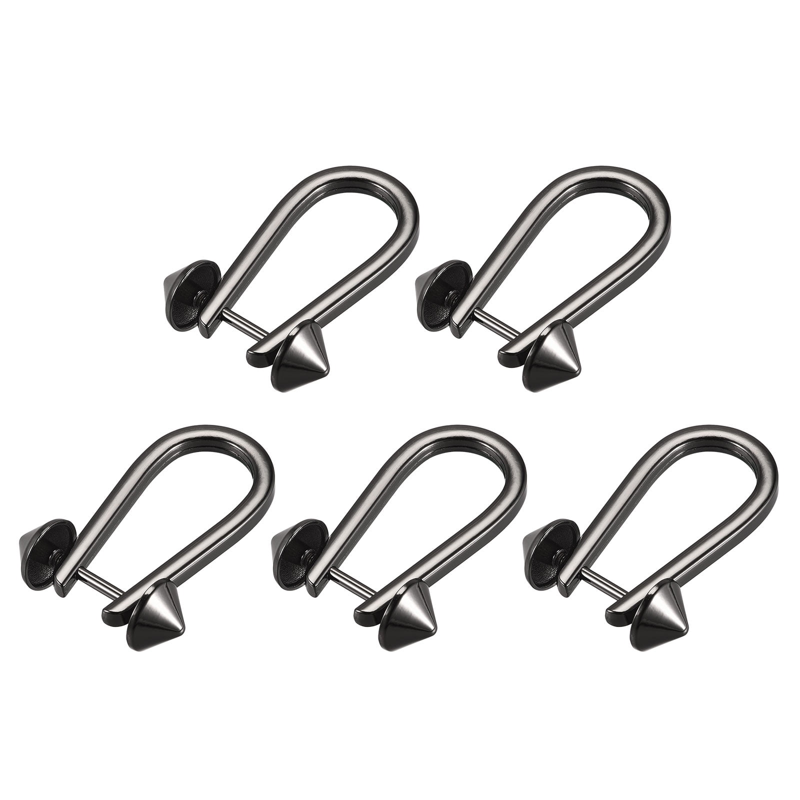 Uxcell D-Rings Screw in Shackle, 5Pack 50mm Horseshoe U Shape D Ring ...