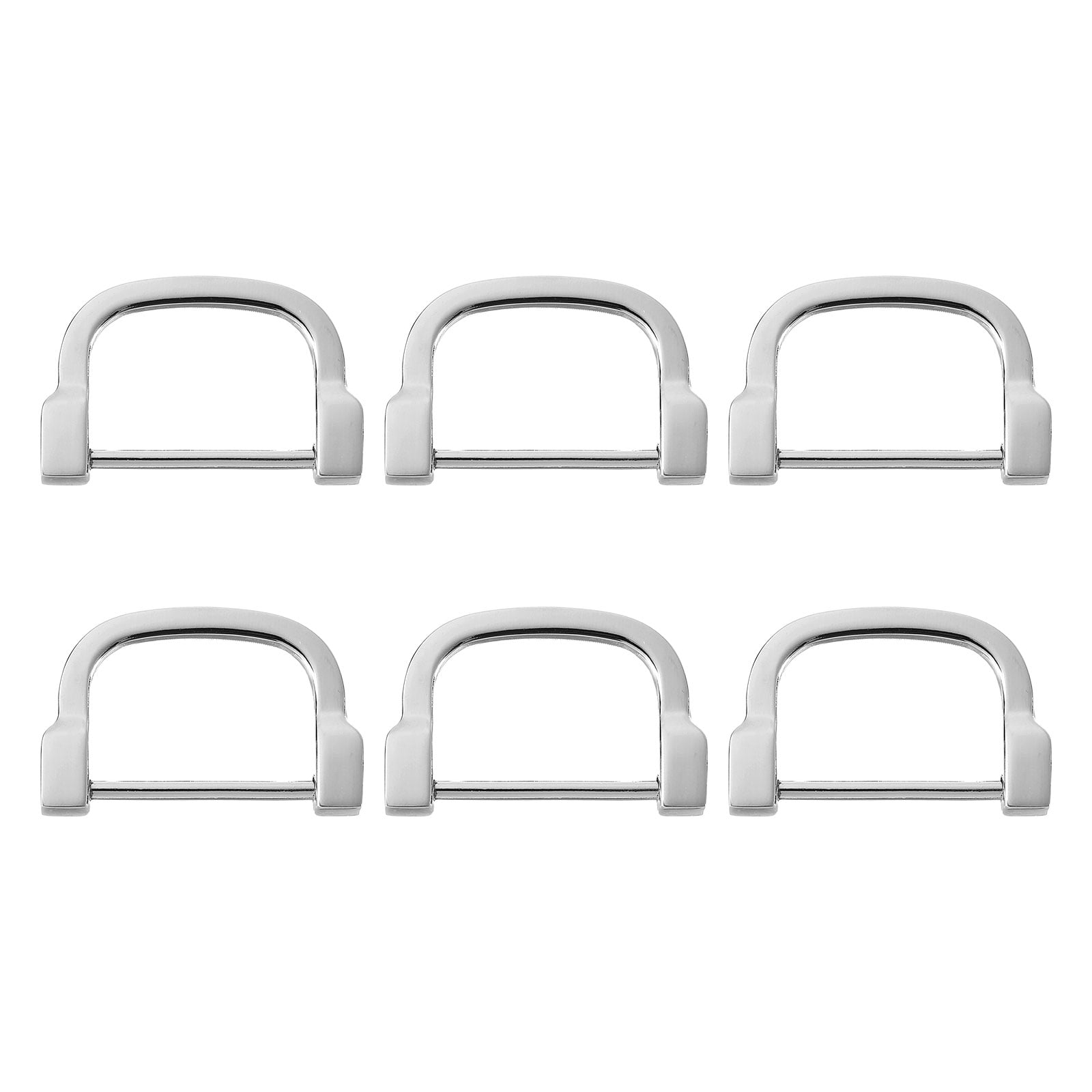 Uxcell D-Rings Screw in Shackle, 6 Pack 20mm U Shape D Ring for Purse ...