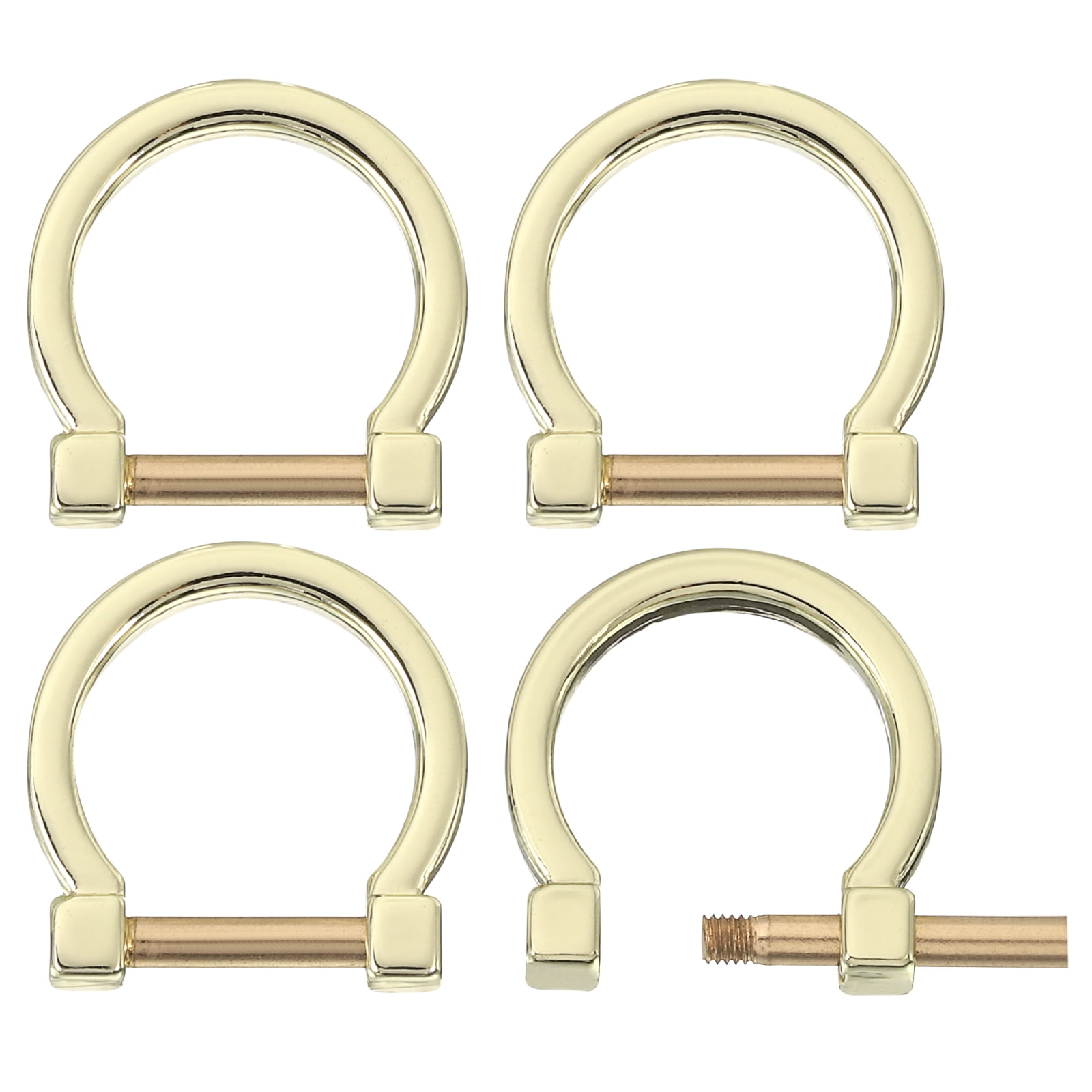 Uxcell D-Rings with Screw Shackle, 4Pack 13mm U Shape D Ring for Bag ...