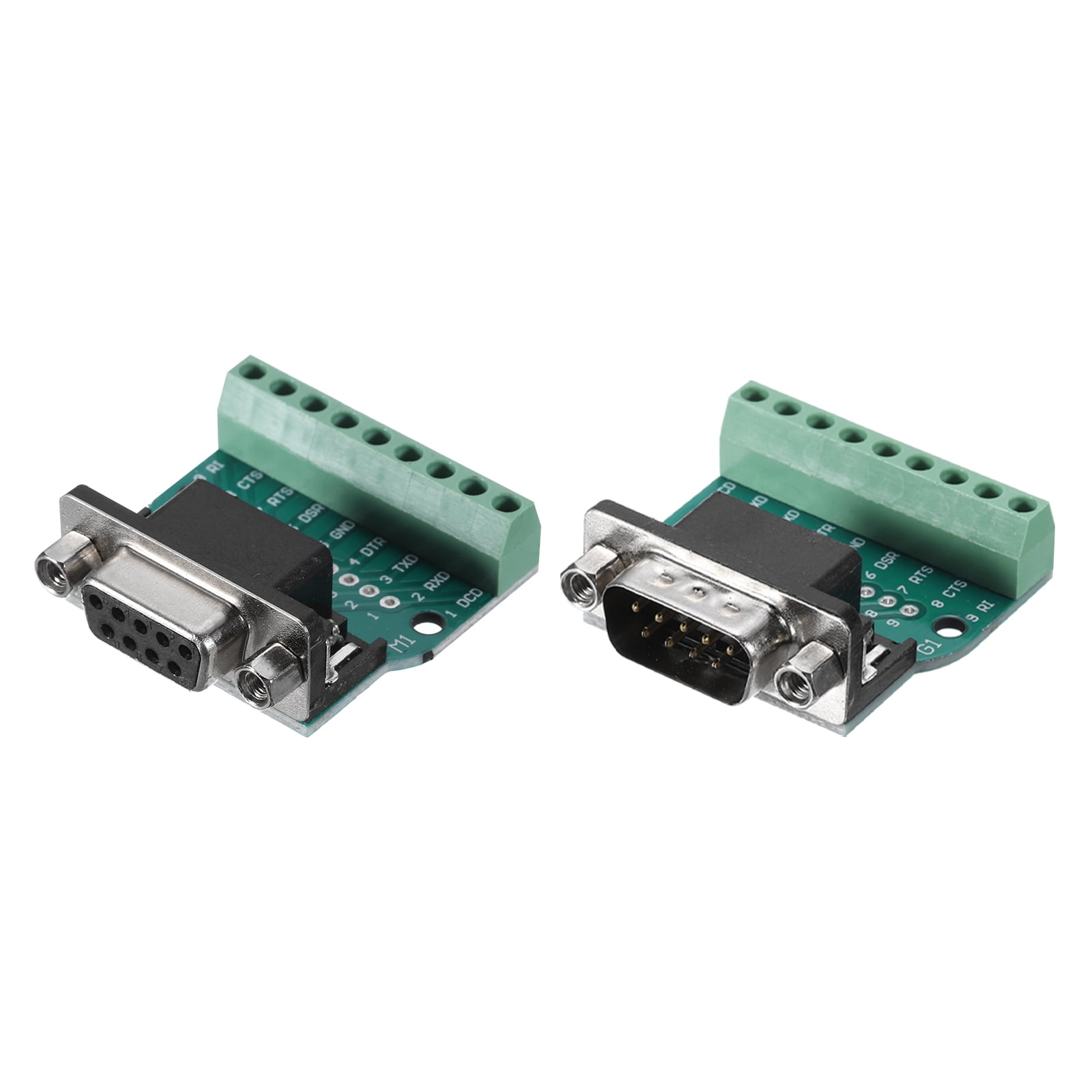 Uxcell D-sub Connector DB9 Female Socket 9-pin Female Serial Port Terminal Breakout for CNC ...