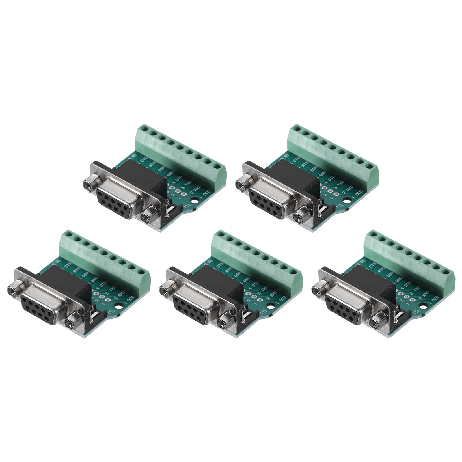 Uxcell D-sub Connector DB9 Female Socket 9-pin Female Serial Port ...