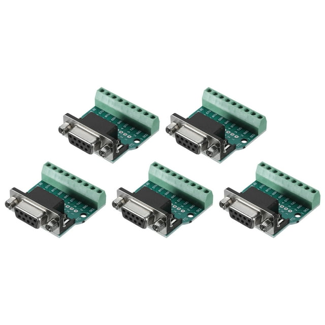 Uxcell D-sub Connector DB9 Female Socket 9-pin Female Serial Port Terminal Breakout for CNC ...