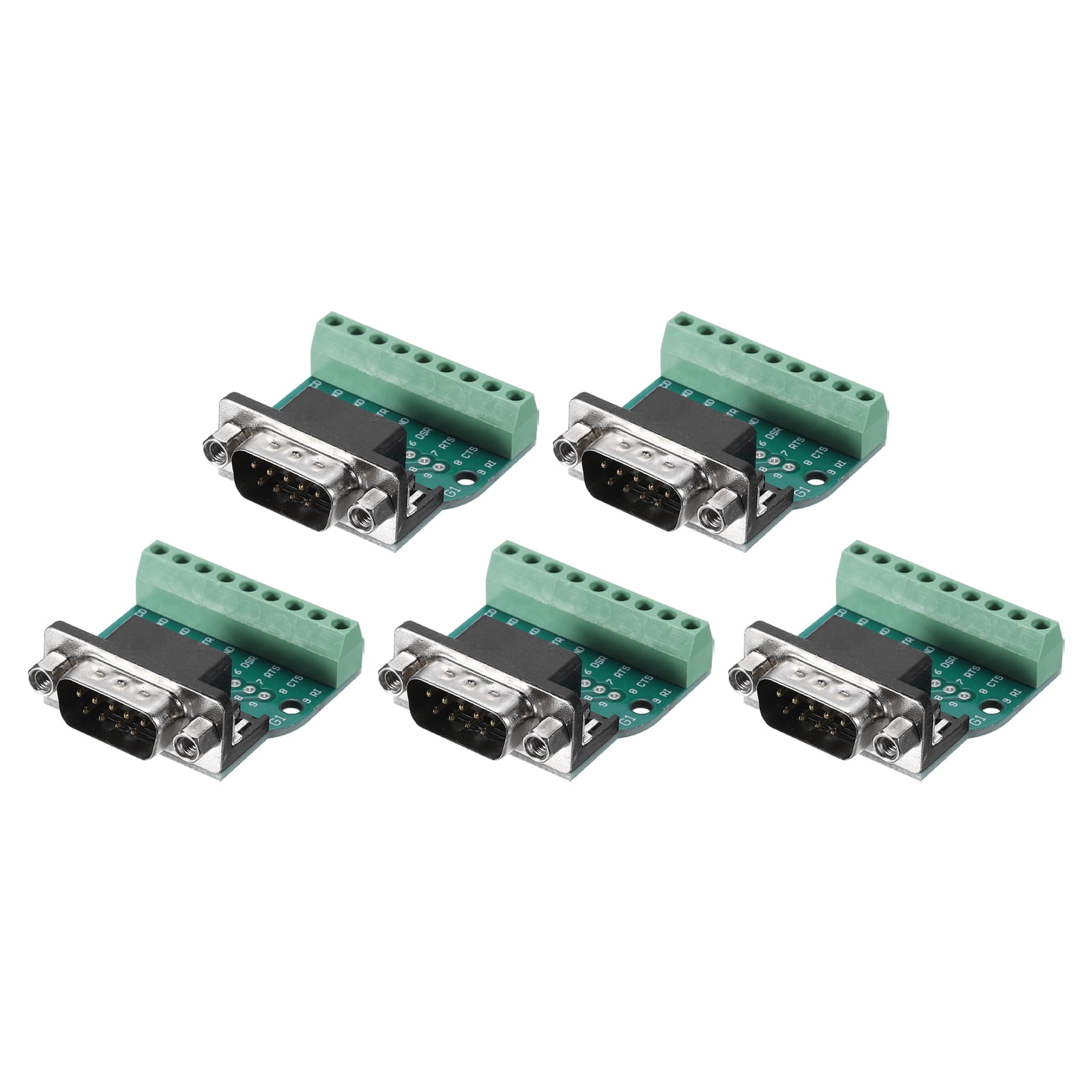 Uxcell D-sub Connector DB9 Male Socket 9-pin Male Serial Port Terminal ...