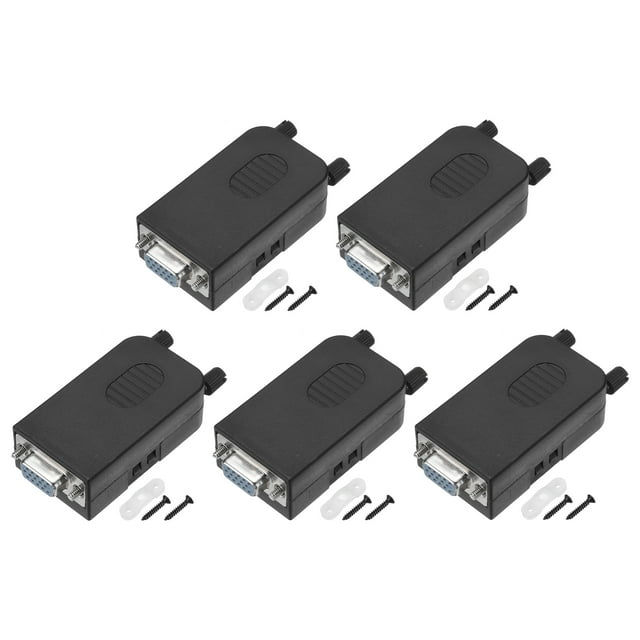 Uxcell D-sub Connector Female Socket 15-pin 3-Row Female Serial Port ...