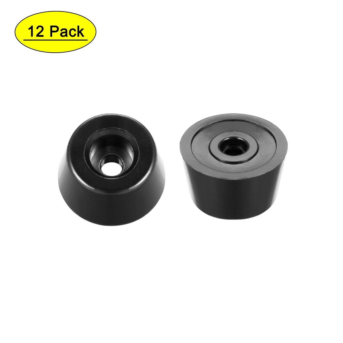 Uxcell D21x17xH12mm Rubber Feet Bumper Pads, Black 12 Count - Walmart.com