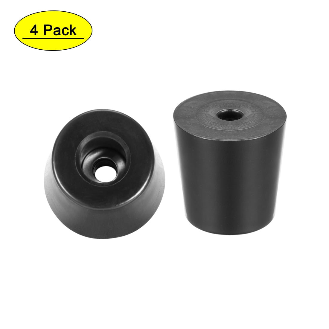 Uxcell 4pcs Rubber Feet Bumpers Pads with a metal washer Black ...
