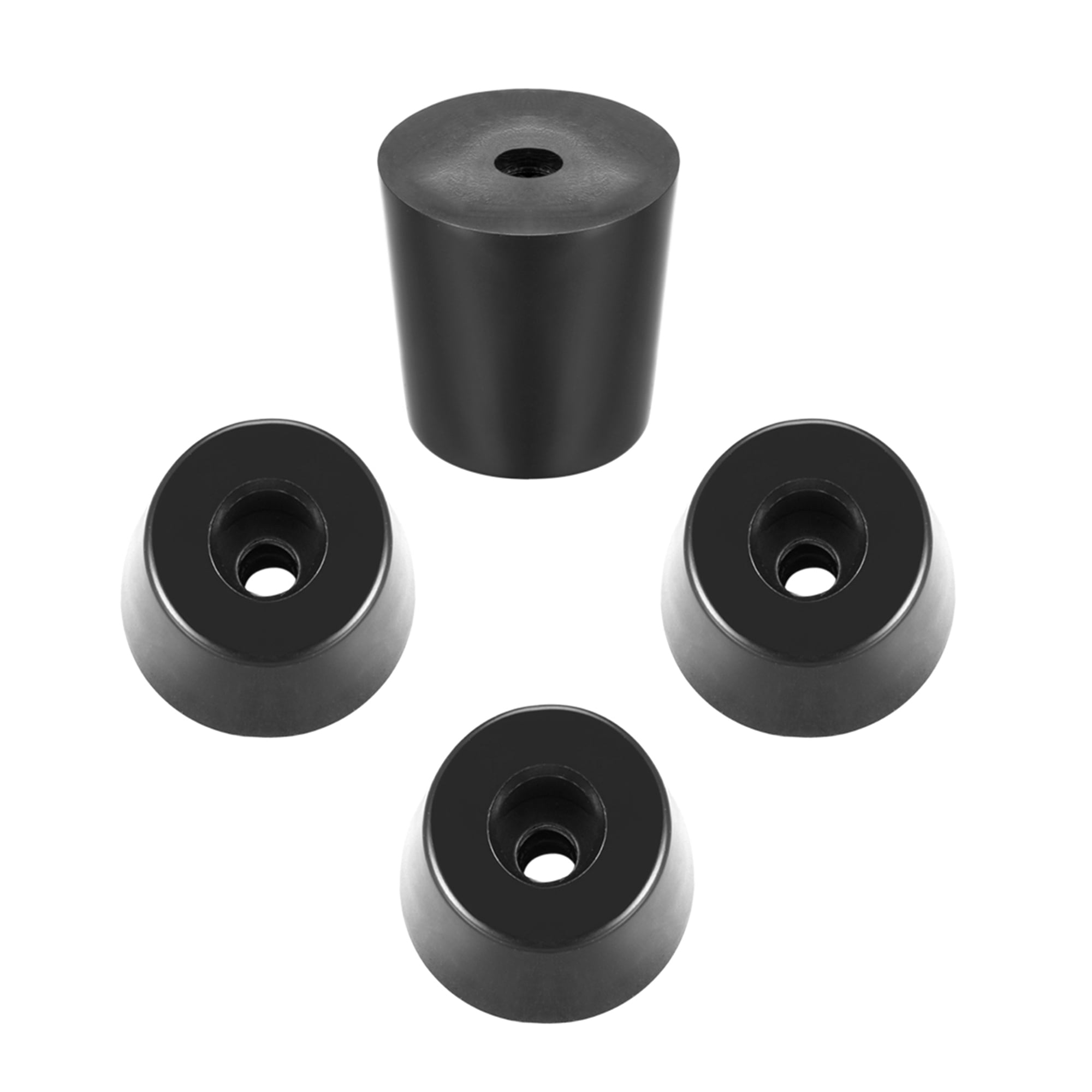 Uxcell D33x27xH33mm Rubber Feet Bumper Pads, Black 4 Count - Walmart.com