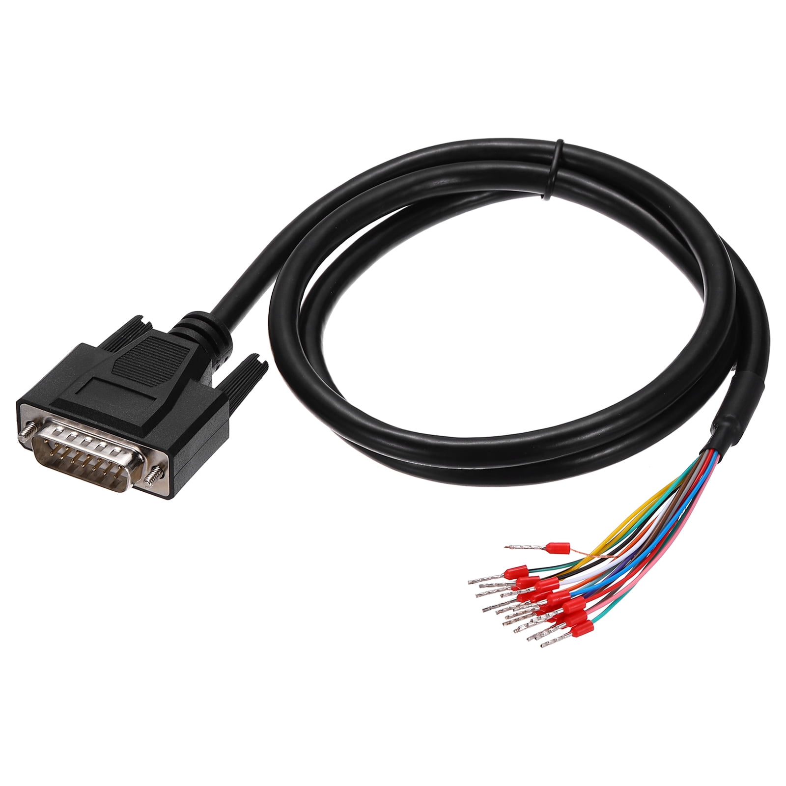 Uxcell DB15 RS232 Serial Cable, 15 Pin 26AWG DB15 Male to Bare Wire ...