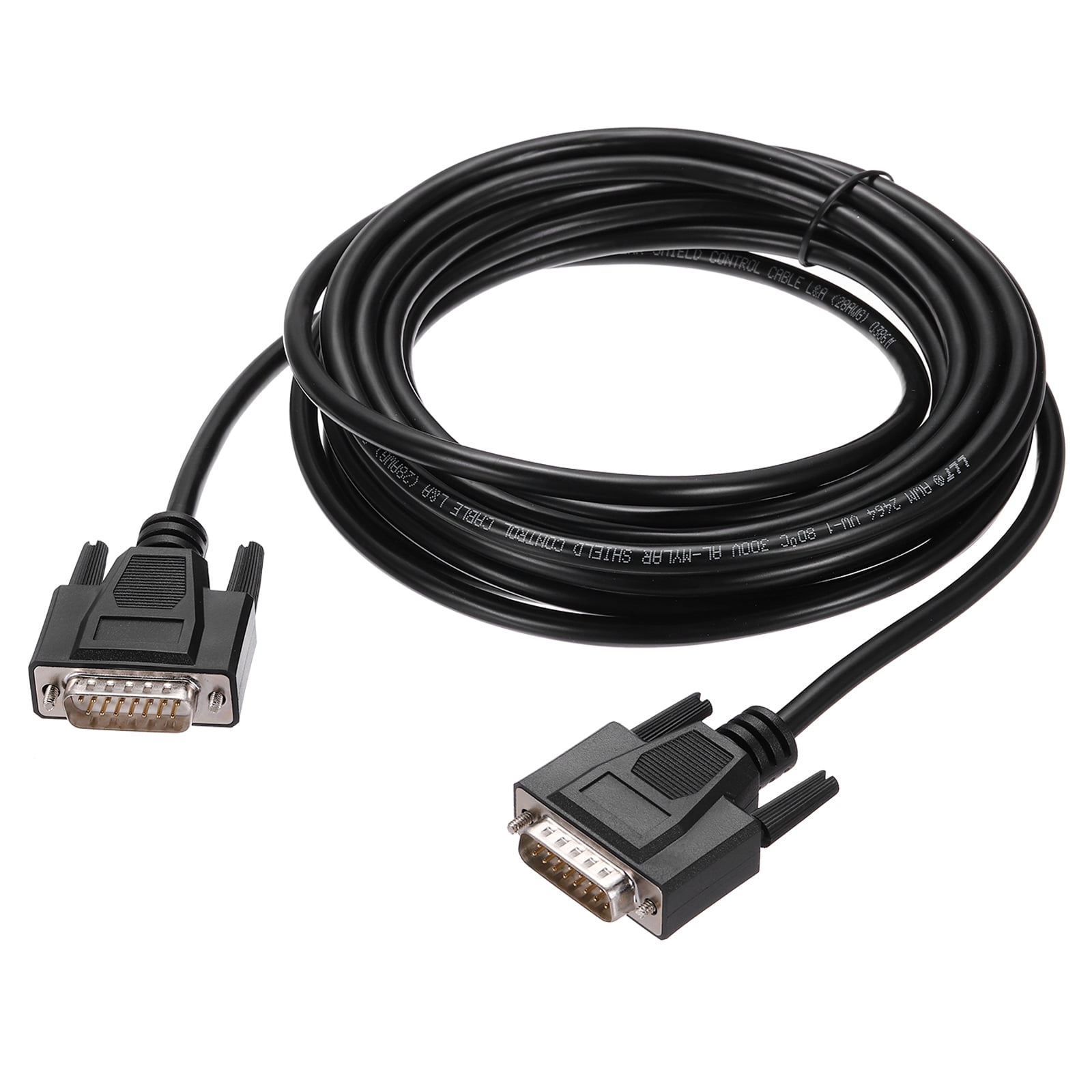 Uxcell DB15 Serial Cable, 28AWG Aluminium Foil Shielded DB15 Male to ...