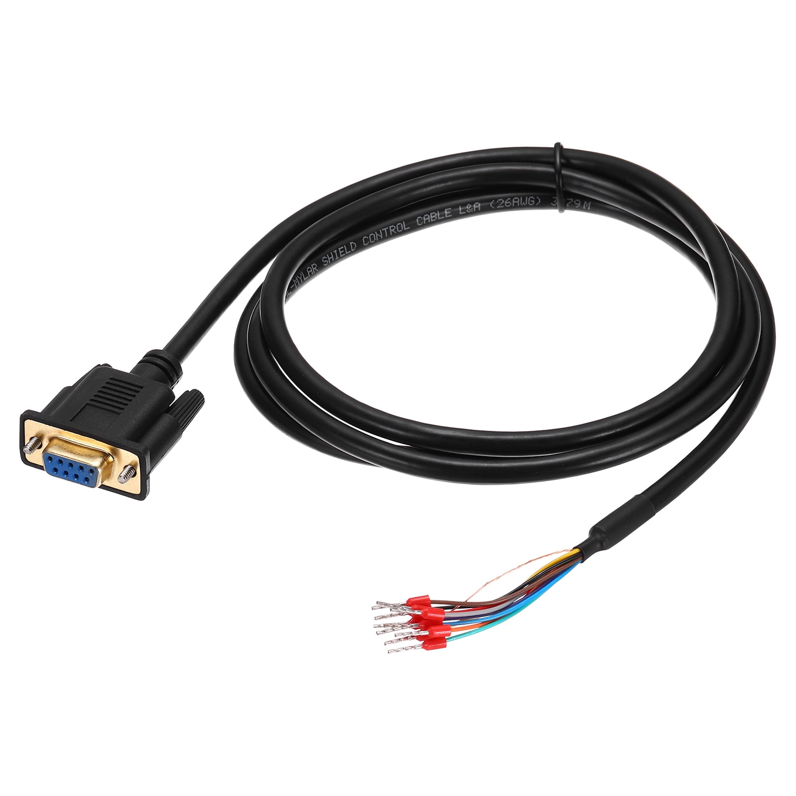 Uxcell DB9 RS232 Serial Cable, 26AWG DB9 Female to Bare Wire Cable with 9 Wiring Terminals ...