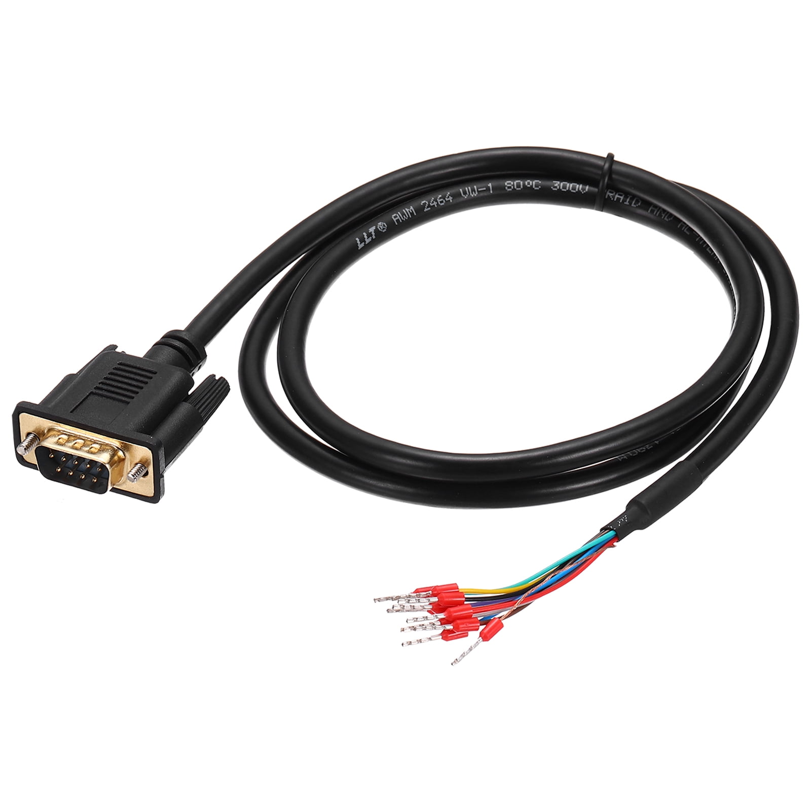 Uxcell DB9 RS232 Serial Cable, 26AWG DB9 Male to Bare Wire Cable with 9 ...