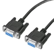 C2G 6ft Serial RS232 DB9 Null Modem Cable with Low Profile Connectors M/F - In-Wall CMG-Rated ...