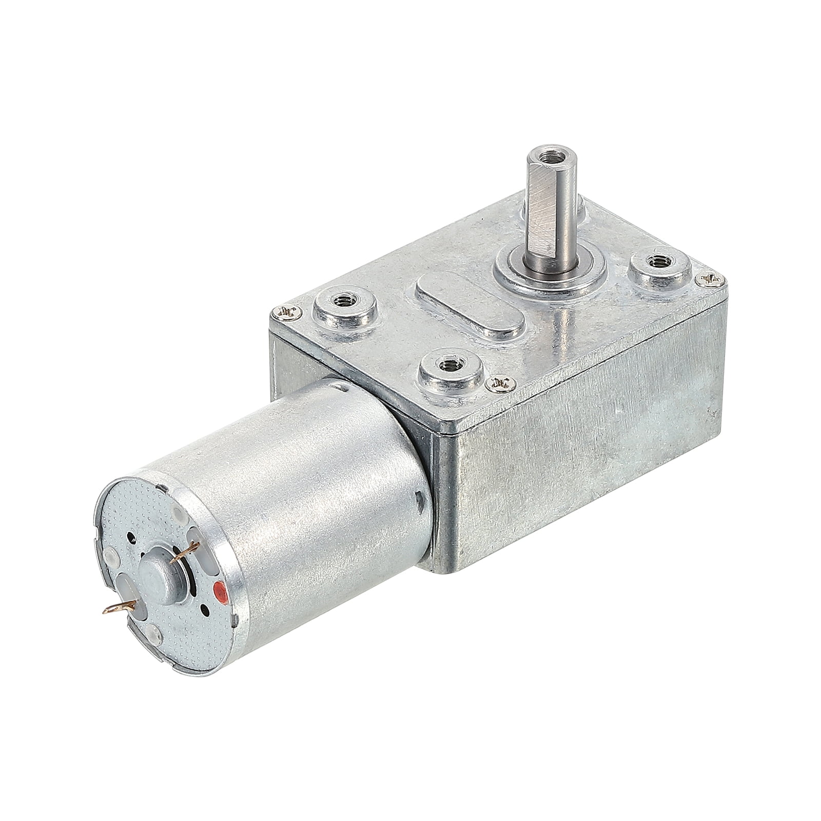 Uxcell DC 12V 150RPM Worm Geared Motor 6mm D Shaft High Torque ...