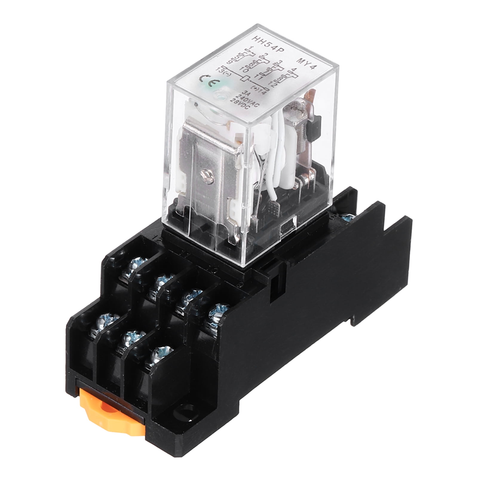 1Pcs DC 12V Electromagnetic Power Relay, 14-Pin 3A Power Coil Relay with LED Indicator and ...