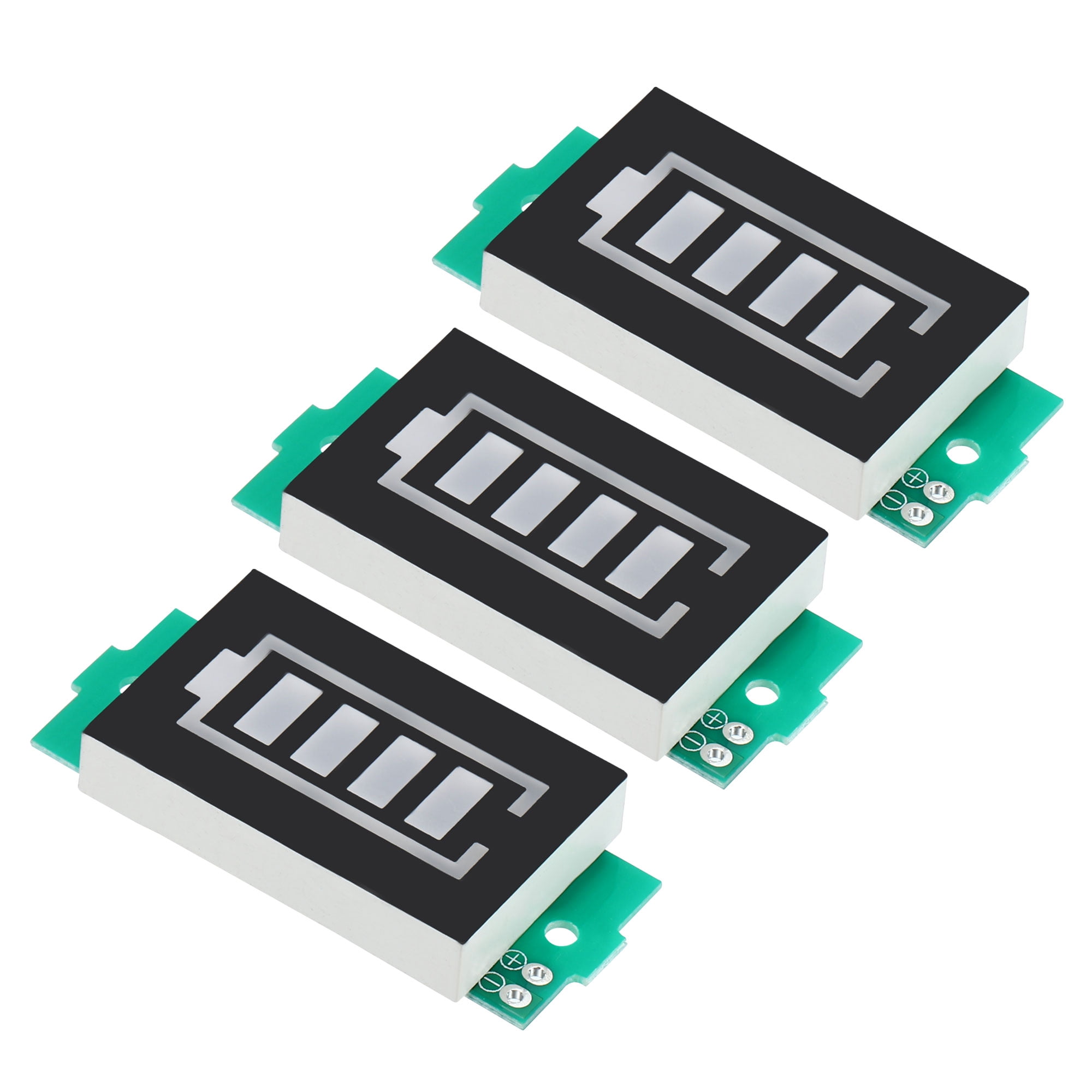 Uxcell DC 4.2V Lithium Battery Level Indicator 4 Sections Module Blue ...