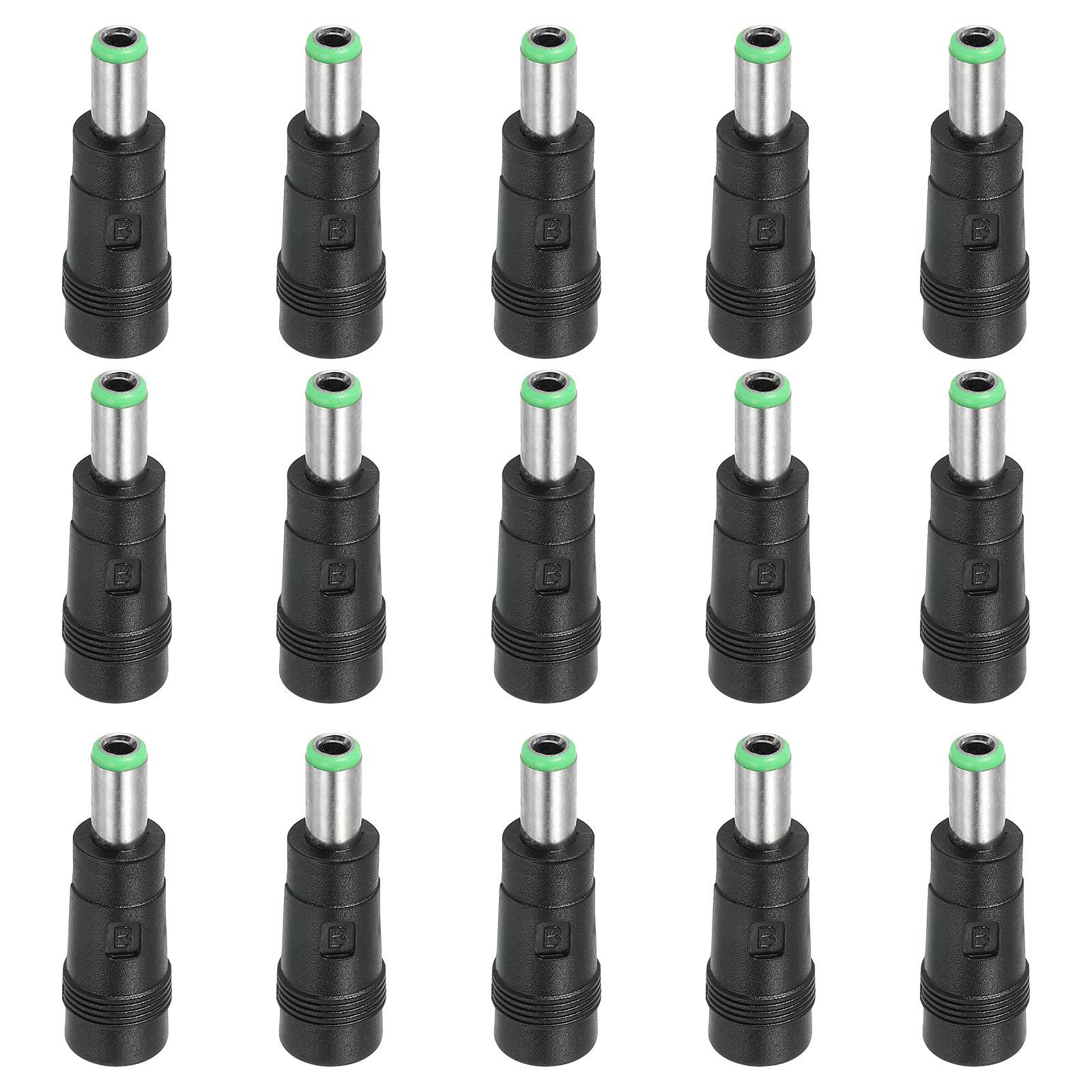 Uxcell DC 5.5x2.1mm Female Jack to 6.3x3.0mm Male Plug, 15 Pack Barrel ...