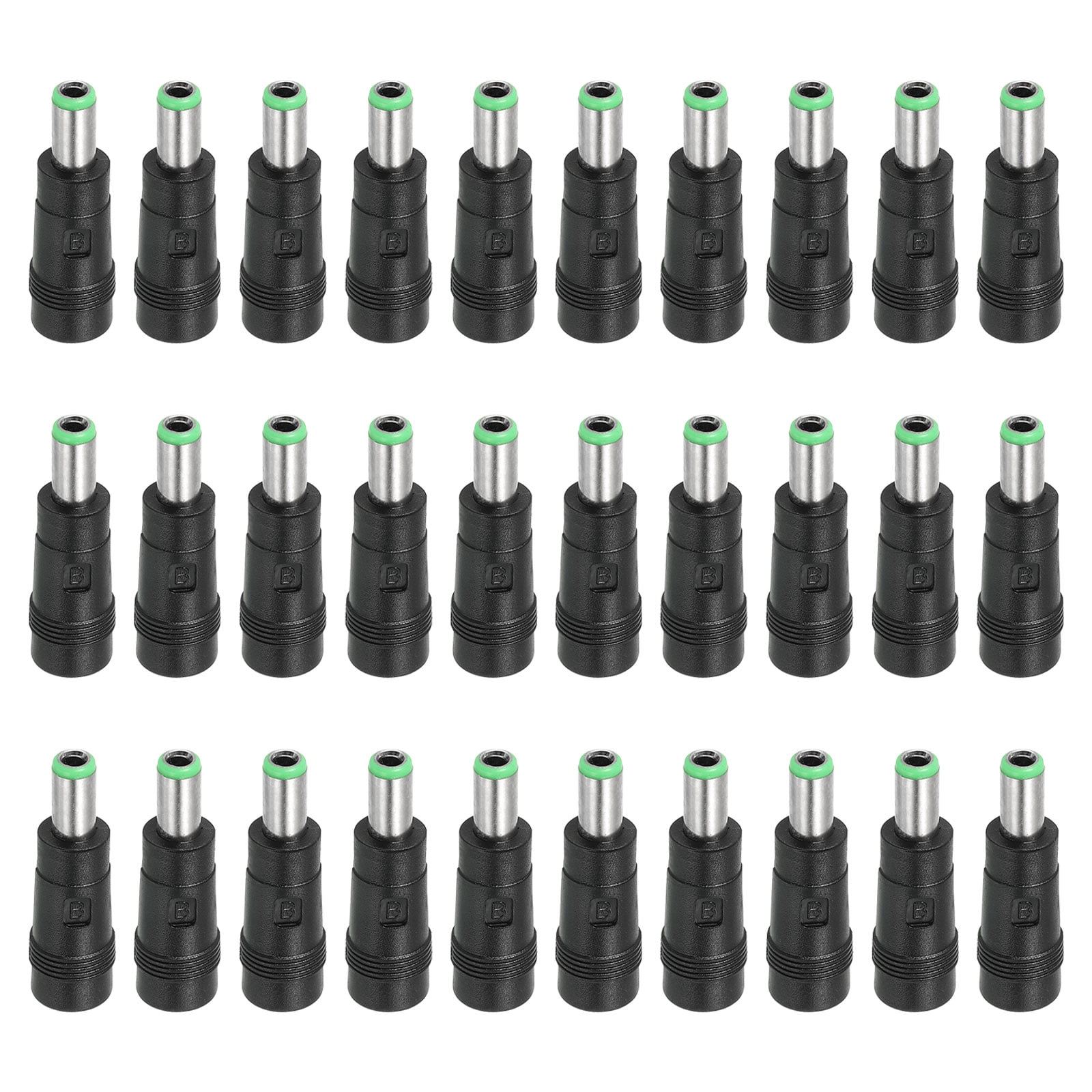 Uxcell DC 5.5x2.1mm Female Jack to 6.3x3.0mm Male Plug, 30 Pack Barrel ...