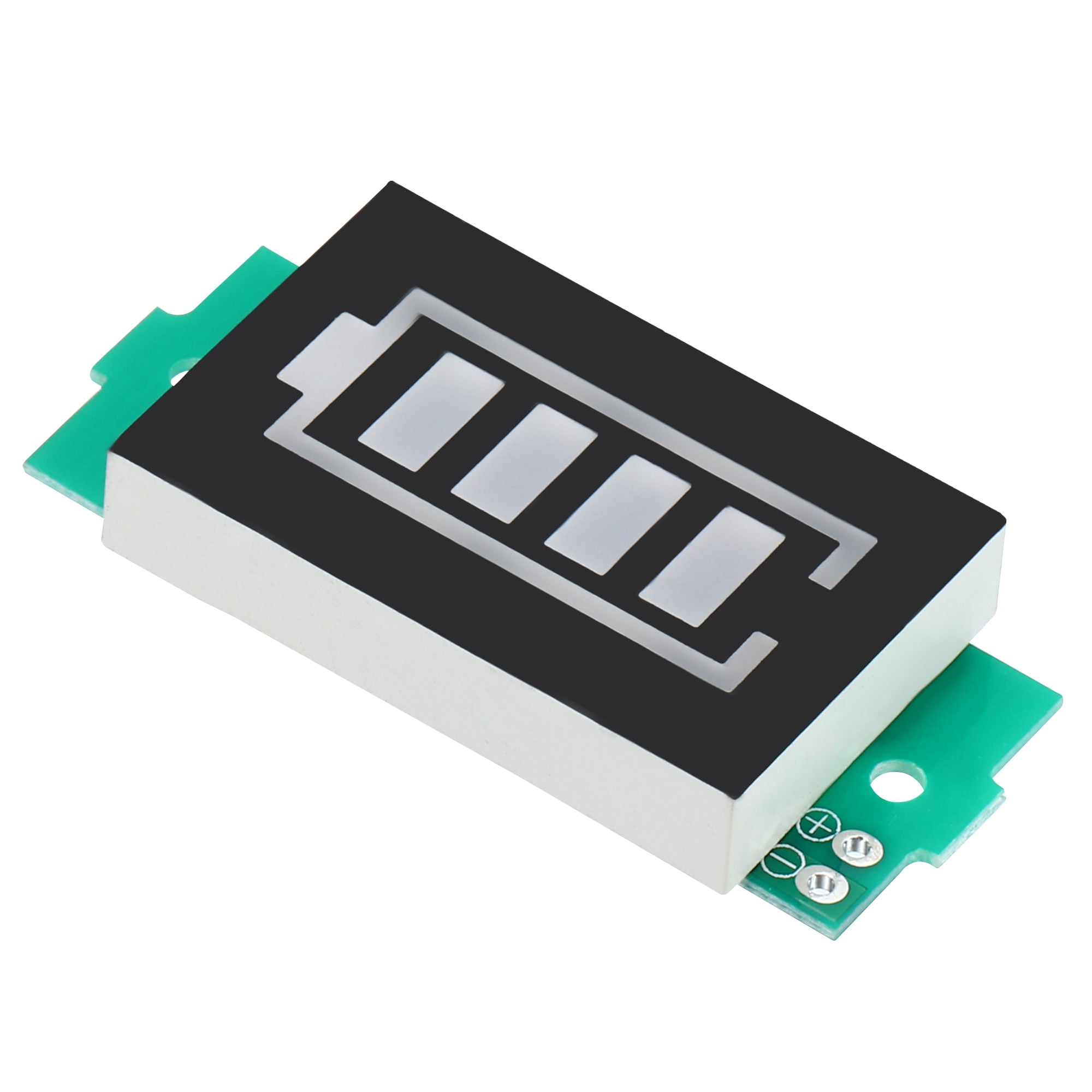 Uxcell DC 8.4V Lithium Battery Level Indicator 4 Sections Module Blue ...