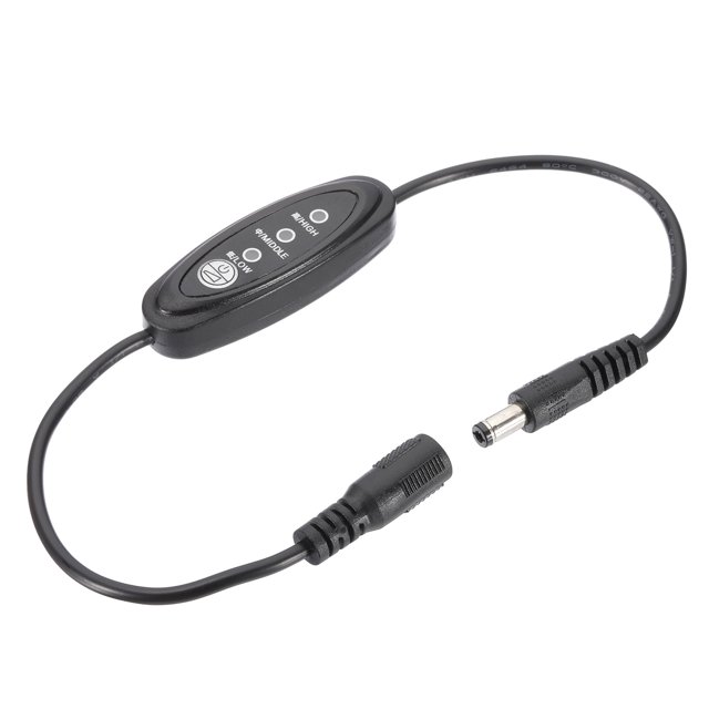 Uxcell DC Extension Cable with 3 Position Switch, Female to Male Power ...