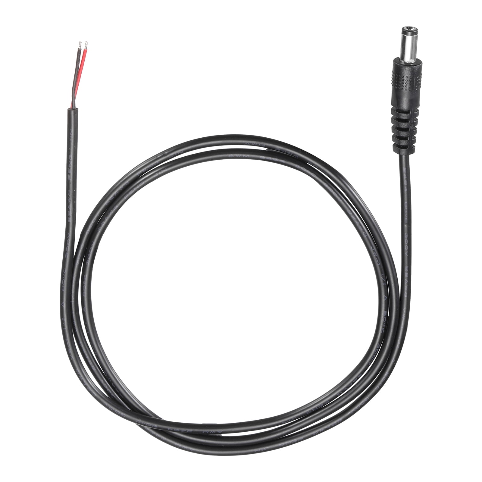 Uxcell DC Power Pigtails Cable, 5.5mm x 2.5mm Male Barrel Plug ...